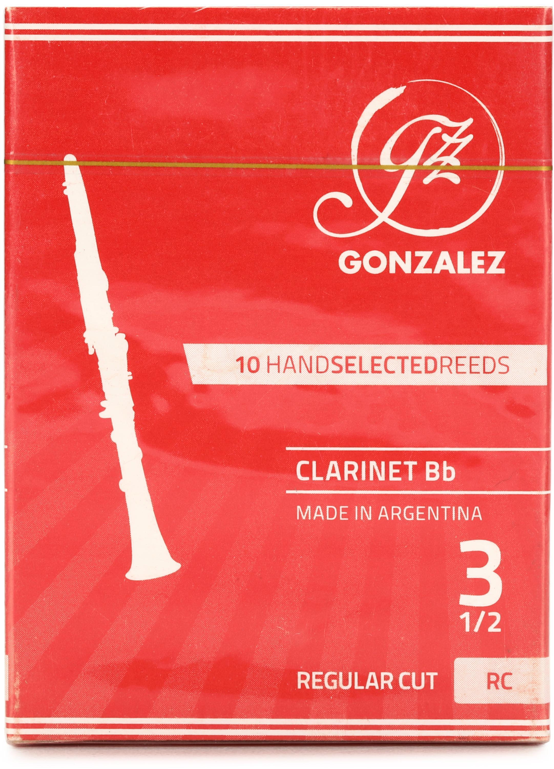 Gonzalez Reeds Regular Cut Reeds for Bb Clarinet - 3.5 (10-pack ...