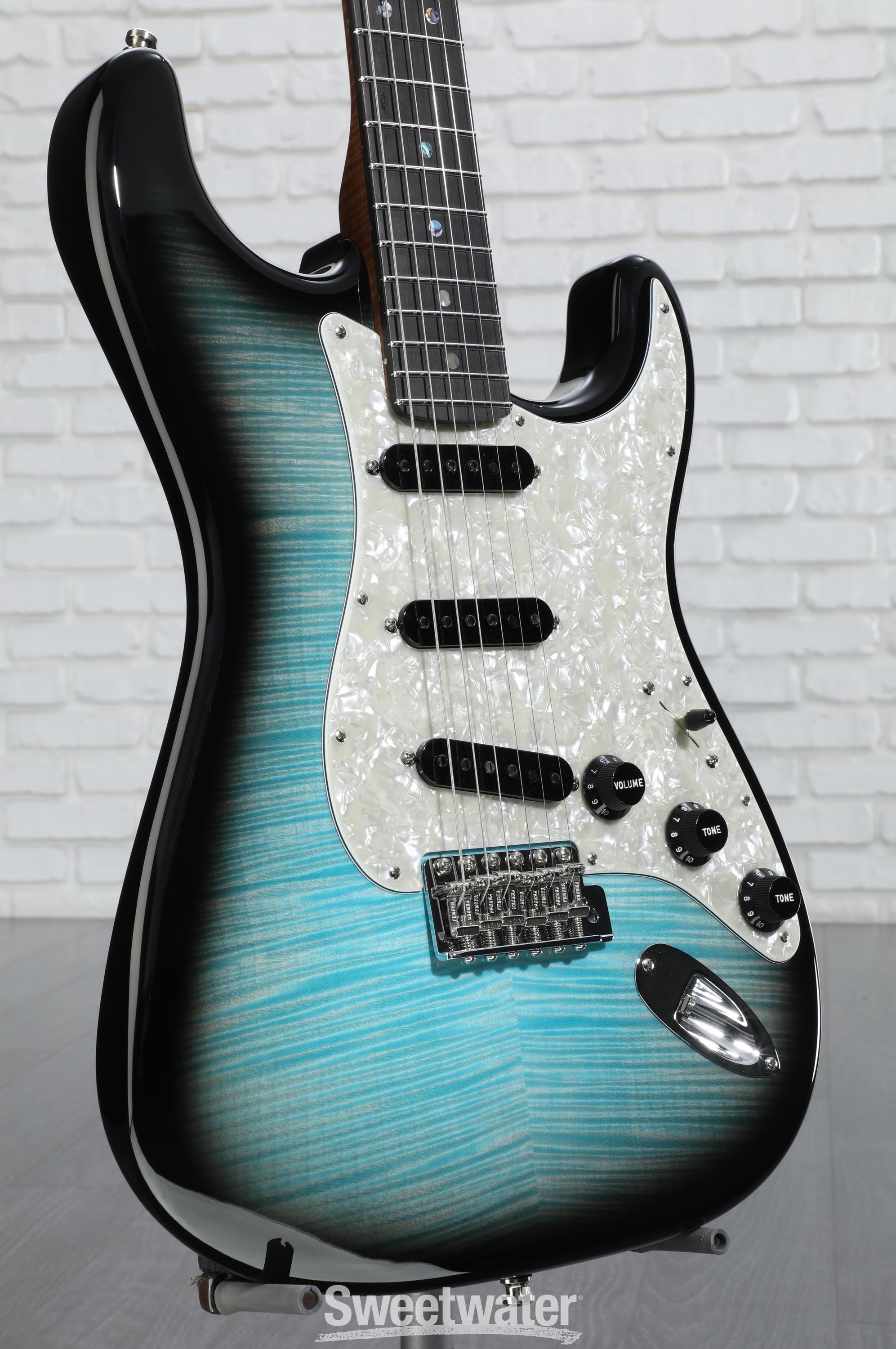 Fender Custom Shop Flametop Masterbuilt Strat Electric Guitar - Stained ...