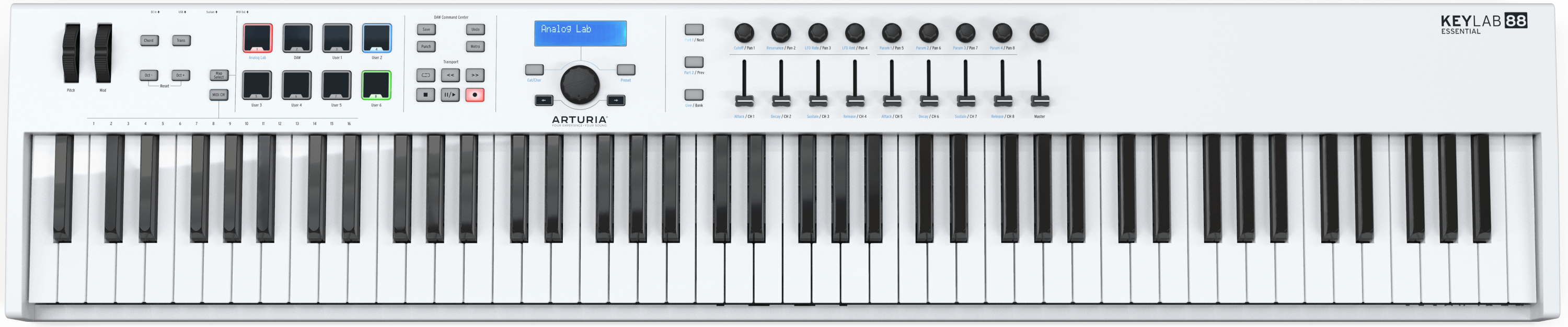 Arturia KeyLab Essential 88 88-key Keyboard Controller - White | Sweetwater