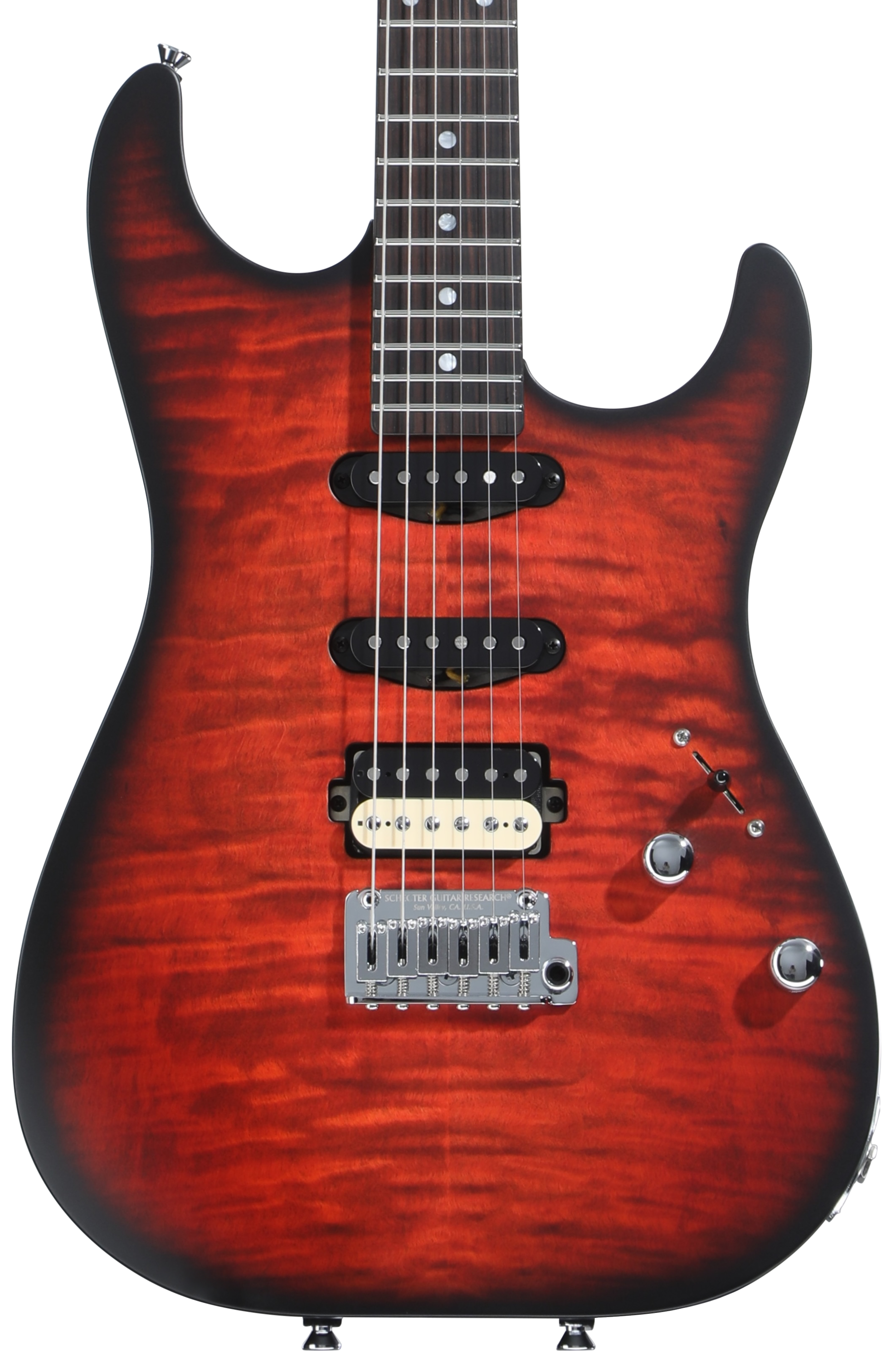 Schecter US Sunset Custom II Electric Guitar - Tiger Eye Satin | Sweetwater