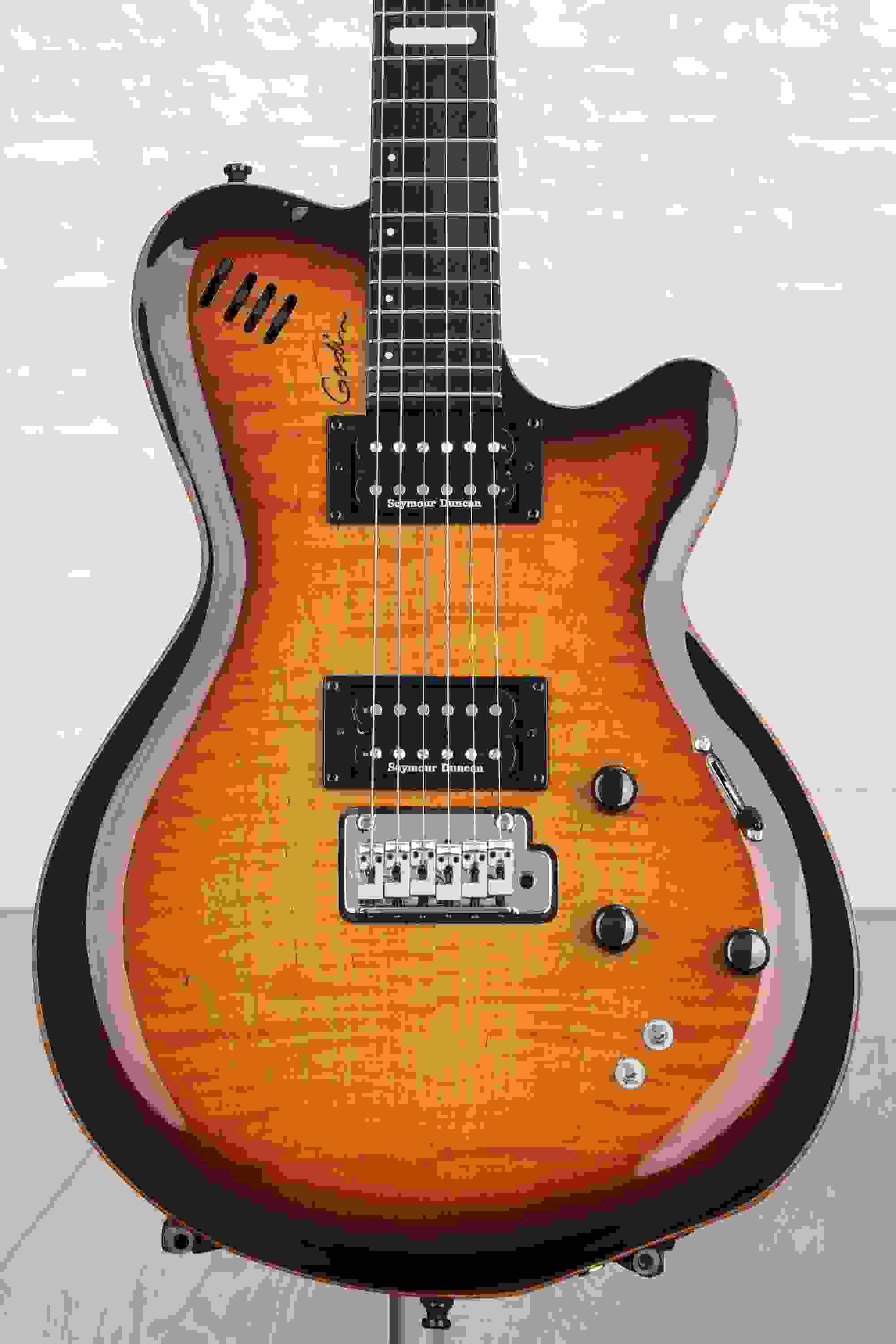 Godin LGXT Electric Guitar - Cognac Burst AA Flame | Sweetwater