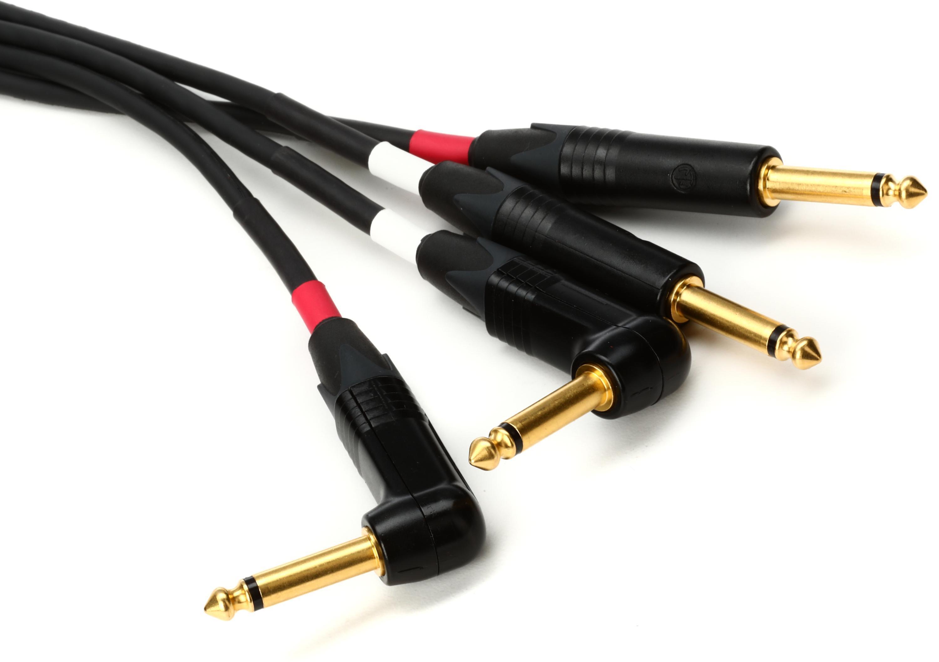Mogami Gold Keyboard S Stereo Cable - Dual TS Male to Right Angle TS ...