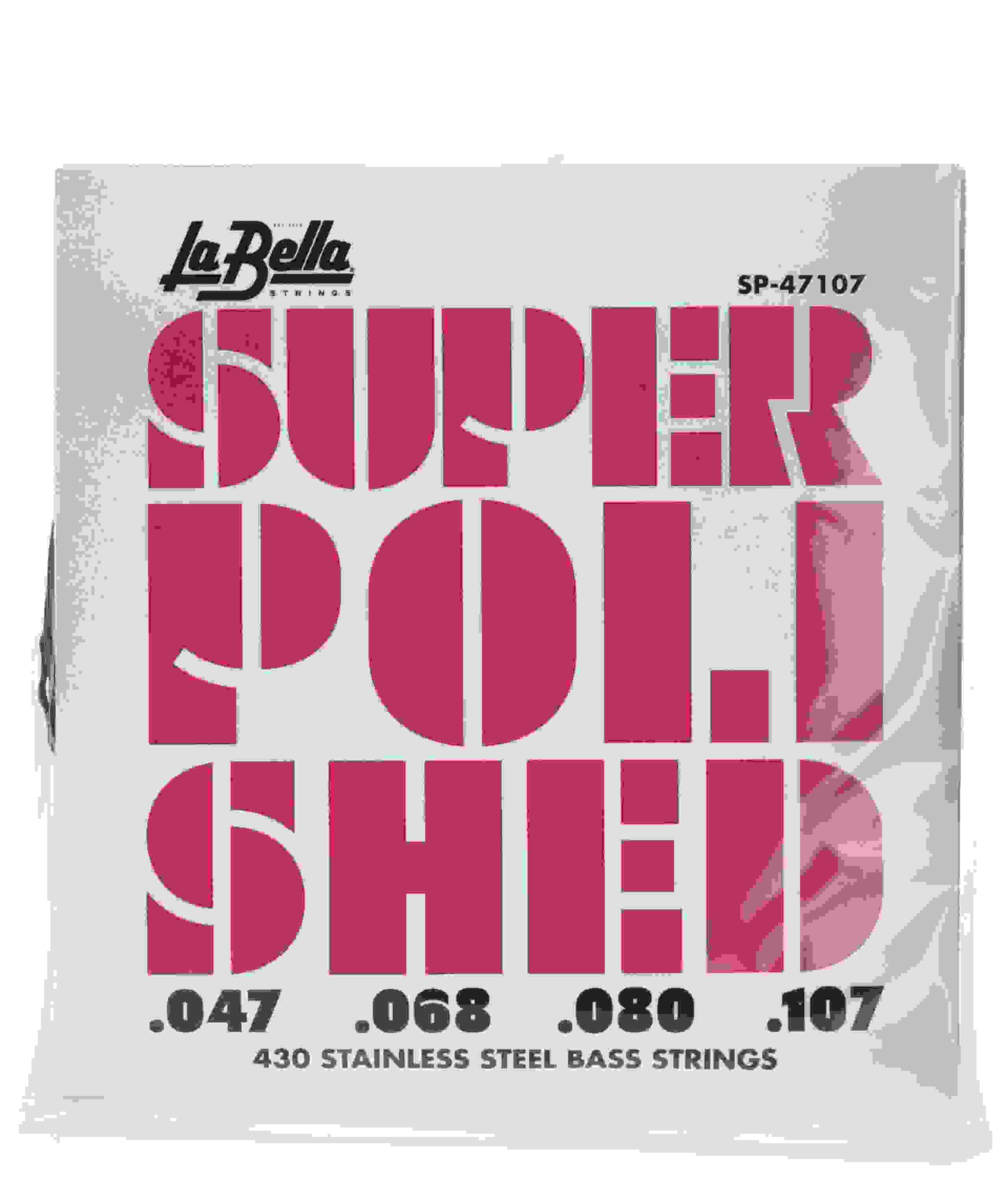 La Bella Super Polished Bass Strings - 4-string Set, .047-.107 | Sweetwater