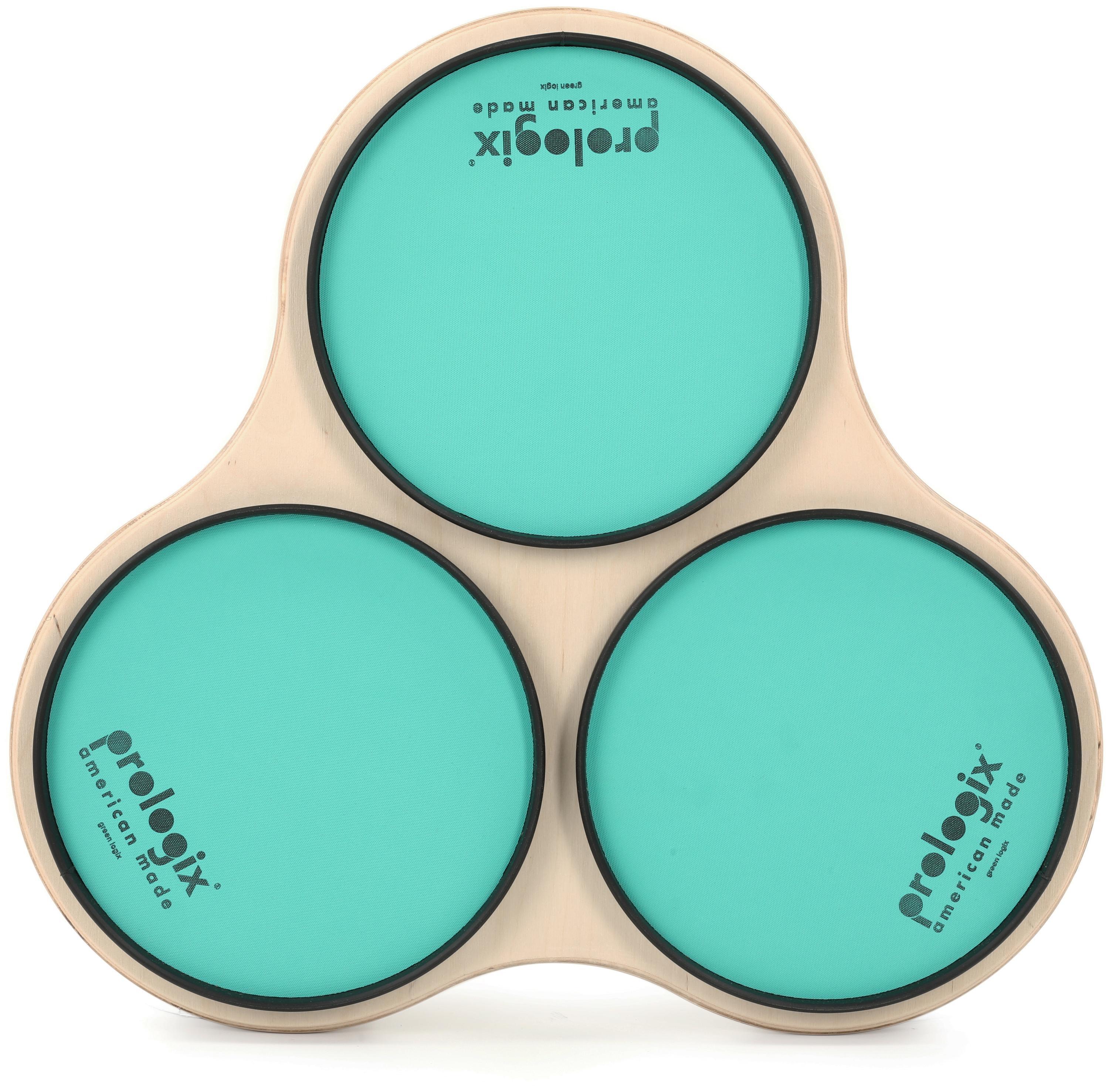 Prologix Percussion Green Logix Tri-Pad Practice Pad | Sweetwater
