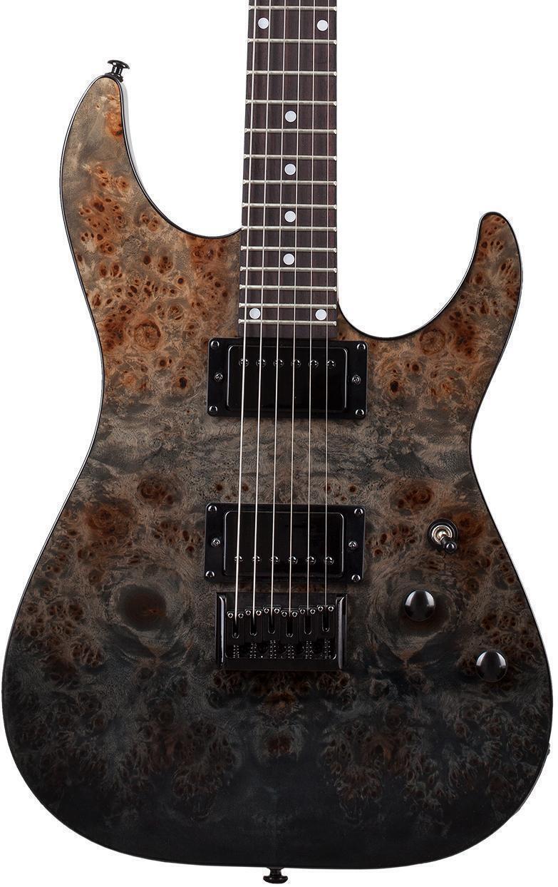 Schecter C-1 Standard Electric Guitar - Black Fade Burst Burl | Sweetwater