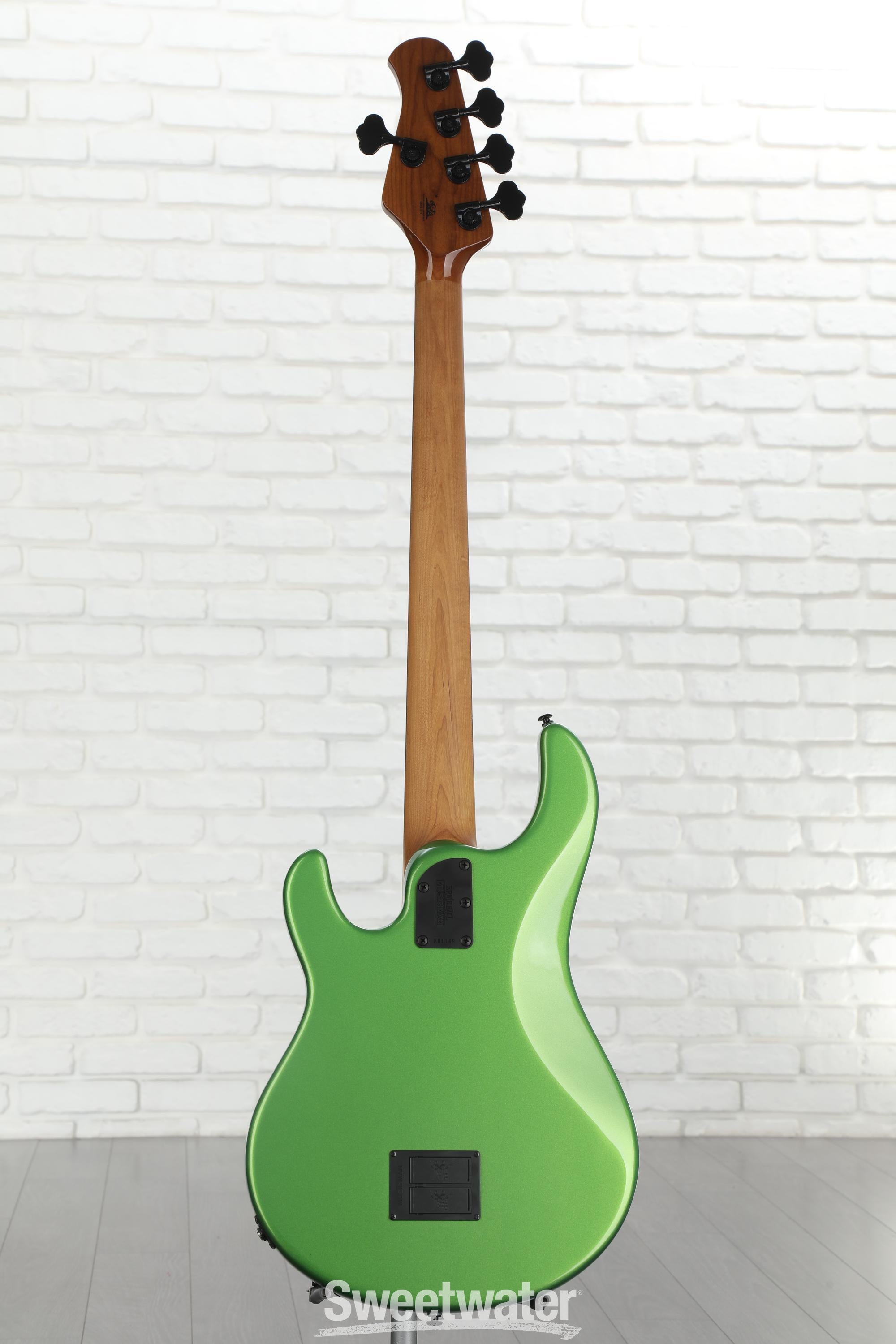 Ernie Ball Music Man StingRay Special 5 HH Bass Guitar - Kiwi Green ...