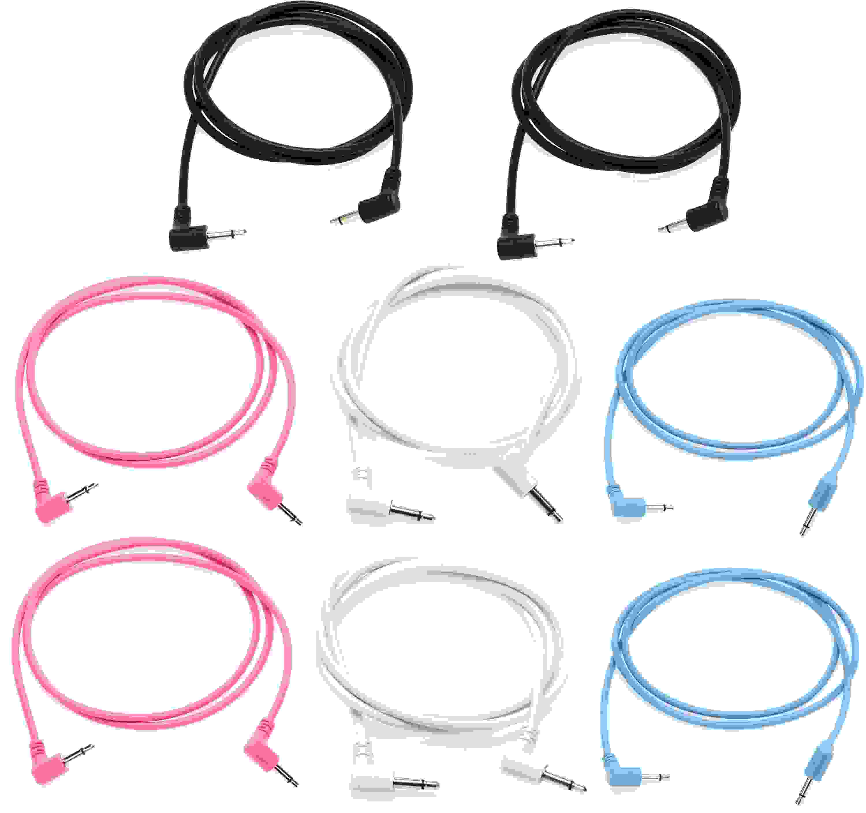 Modbap Modular Patch Cables - Angled 3.5mm TS Male to Angled 3.5mm TS ...