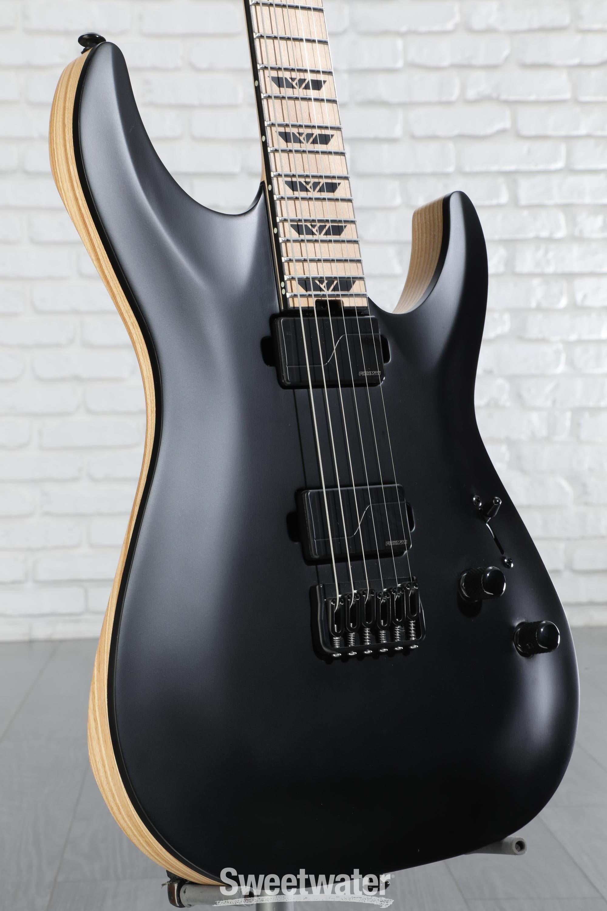Schecter C-1 SLS Custom Electric Guitar - Satin Black | Sweetwater