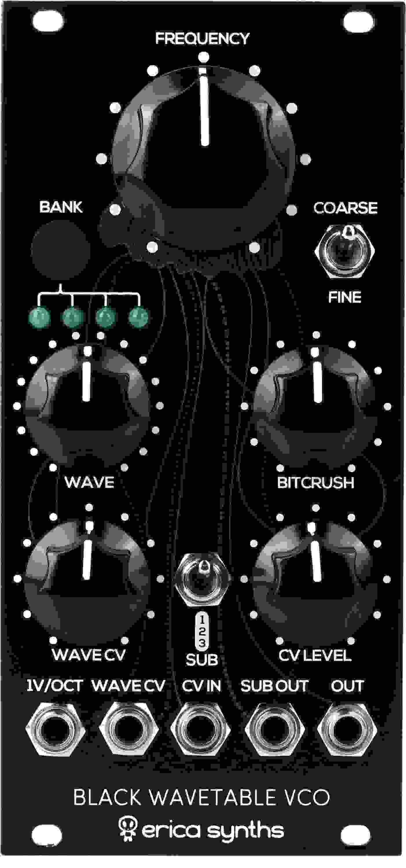Erica Synths Black Wavetable VCO Wavetable Oscillator Eurorack Module ...