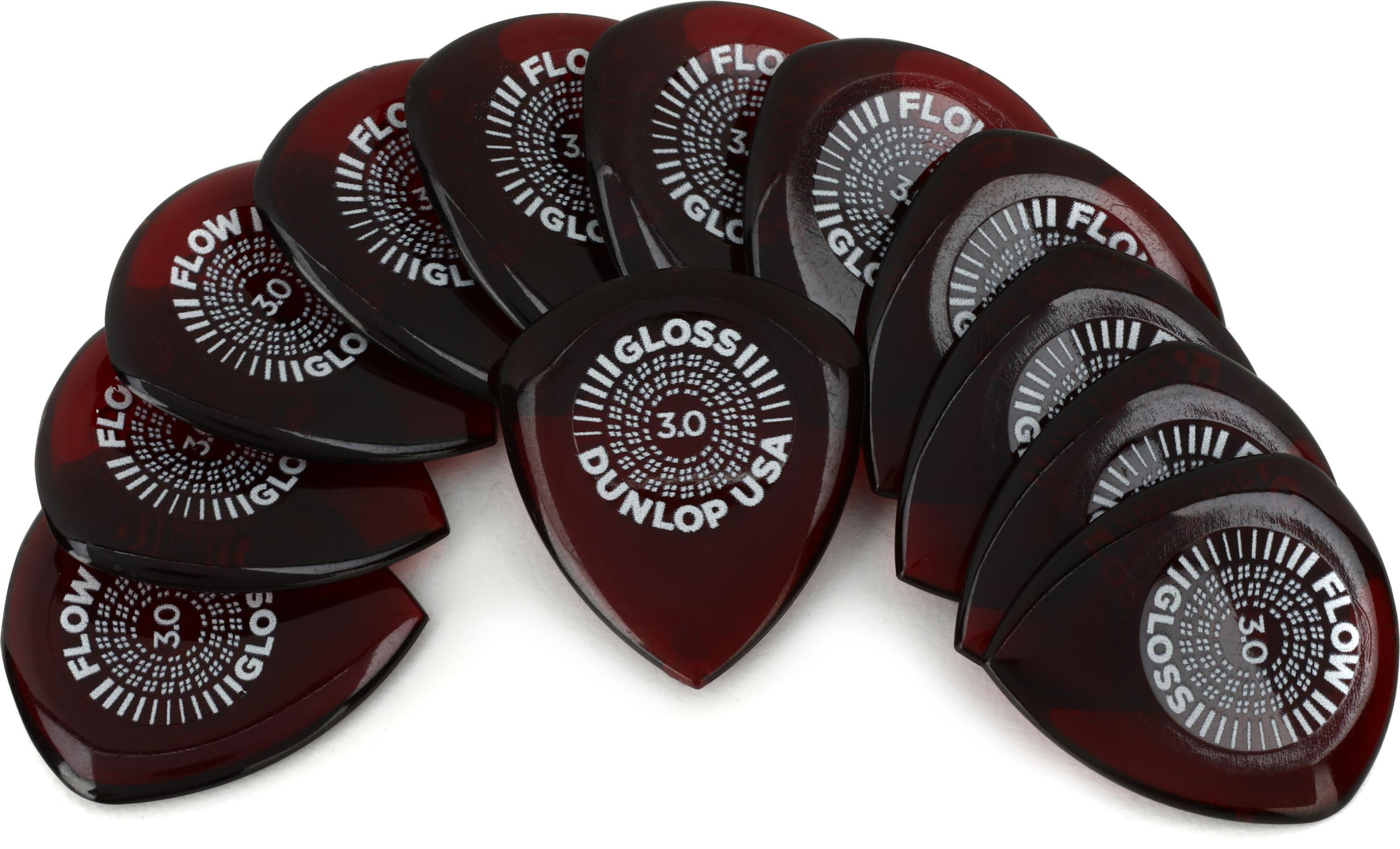 Dunlop Flow Gloss Guitar Picks 3.0mm 12-pack | Sweetwater