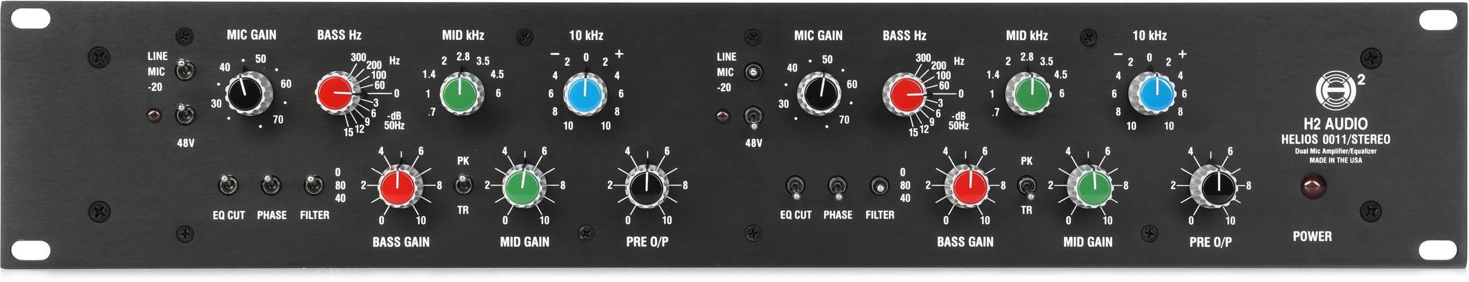 H2 Audio 0011 Stereo Microphone Preamp and EQ Helios Module | Sweetwater