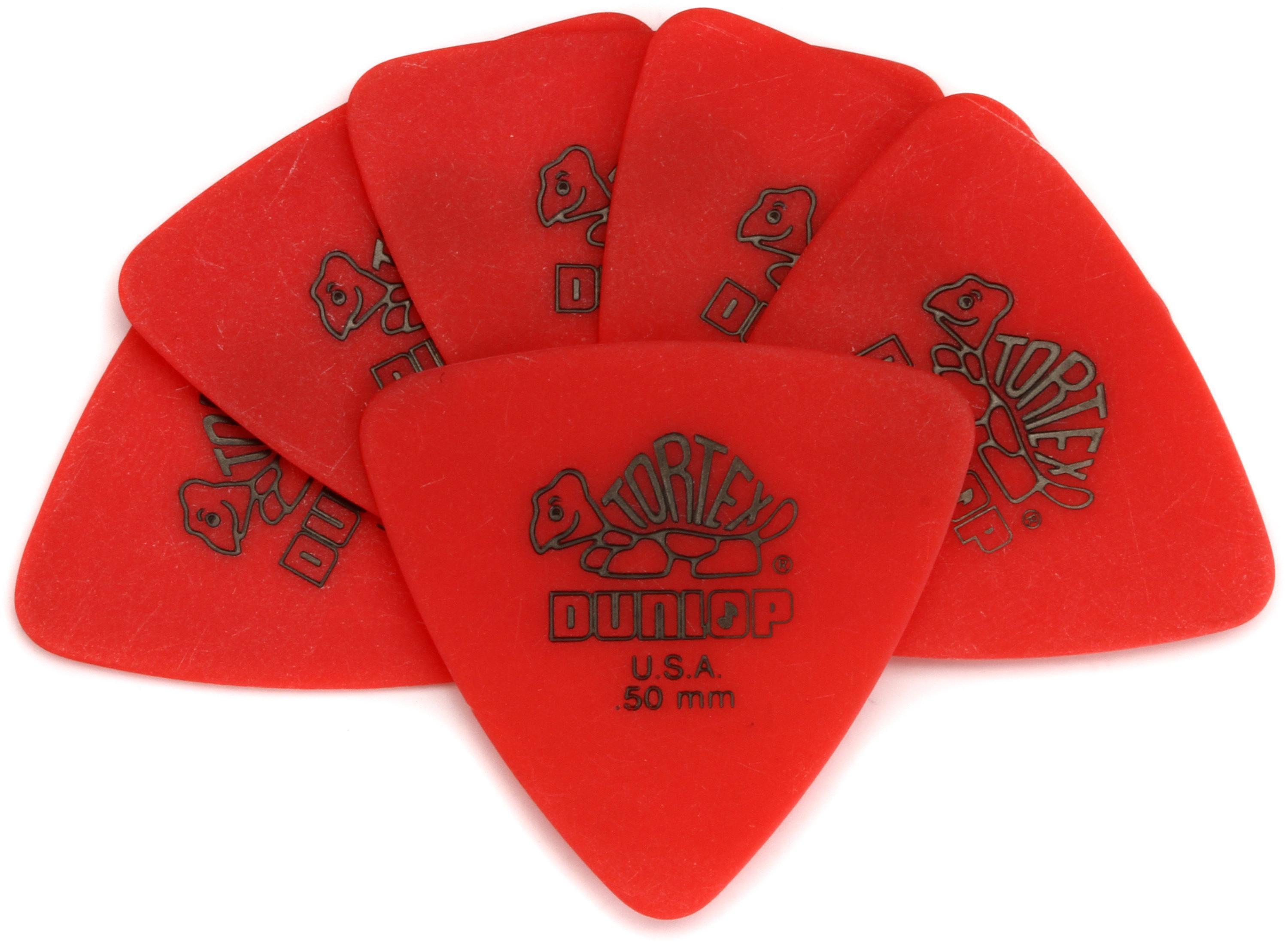 Dunlop Tortex Triangle Guitar Picks - .50mm Red (6-pack) | Sweetwater