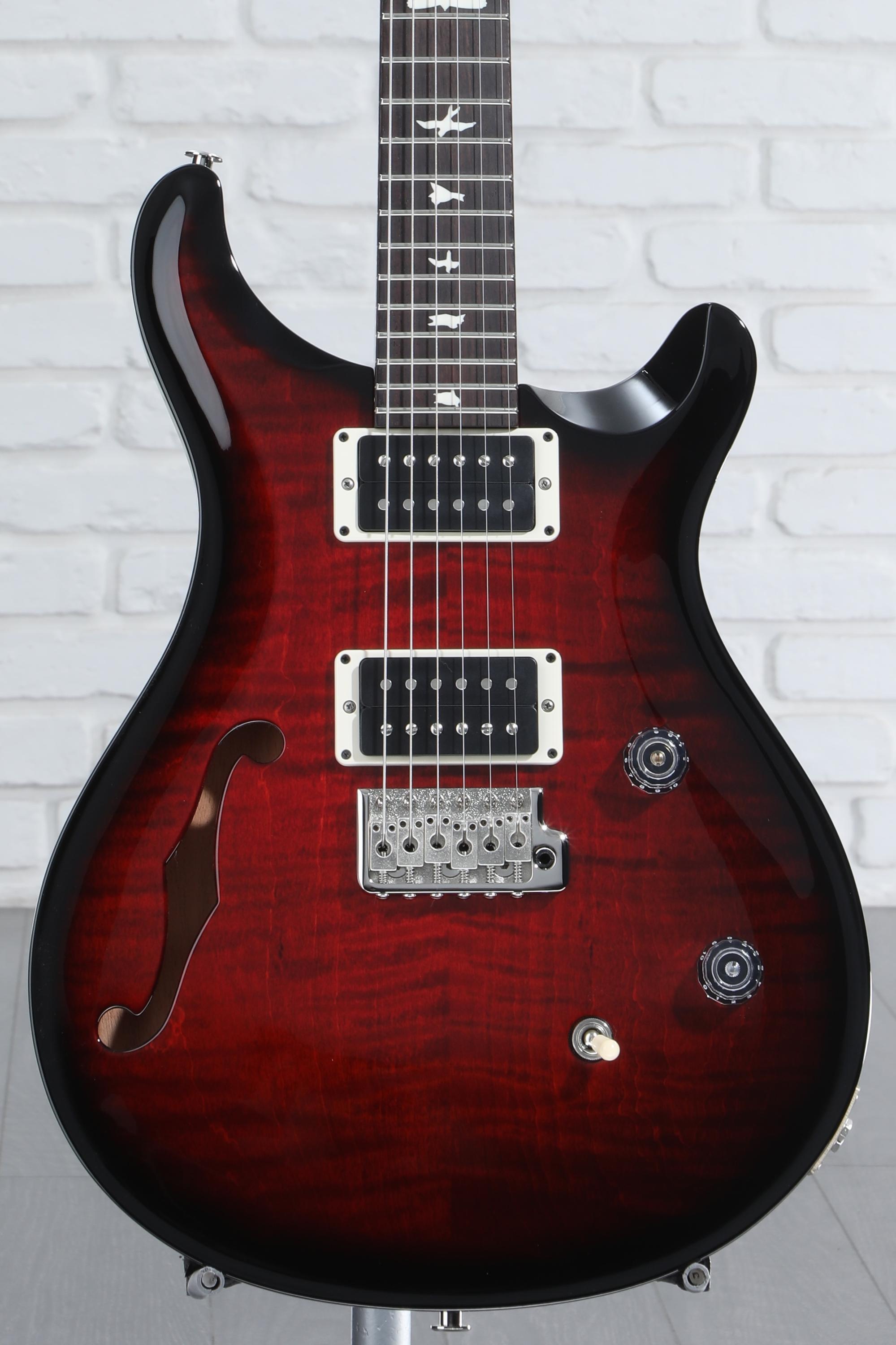 PRS CE 24 Semi-Hollow Electric Guitar - Fire Red Smokeburst | Sweetwater