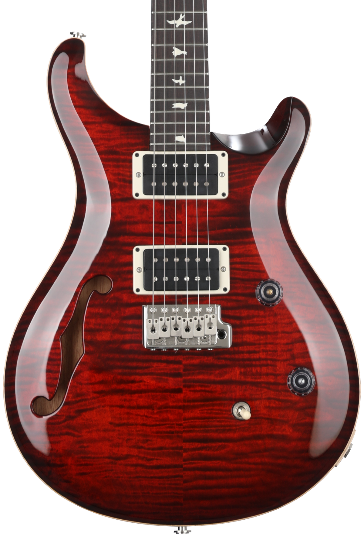 PRS CE 24 Semi-Hollow Electric Guitar - Fire Red Burst | Sweetwater