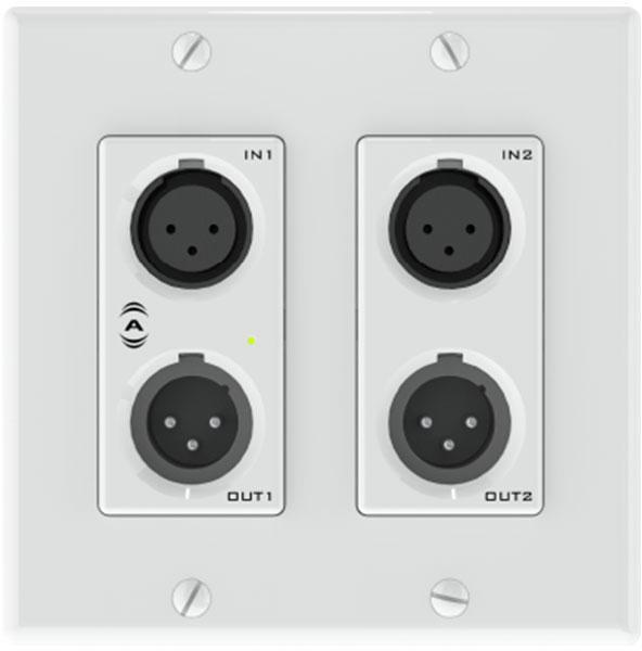 Attero Tech unDX2IO+ Dante Networked Audio Wall Plate | Sweetwater