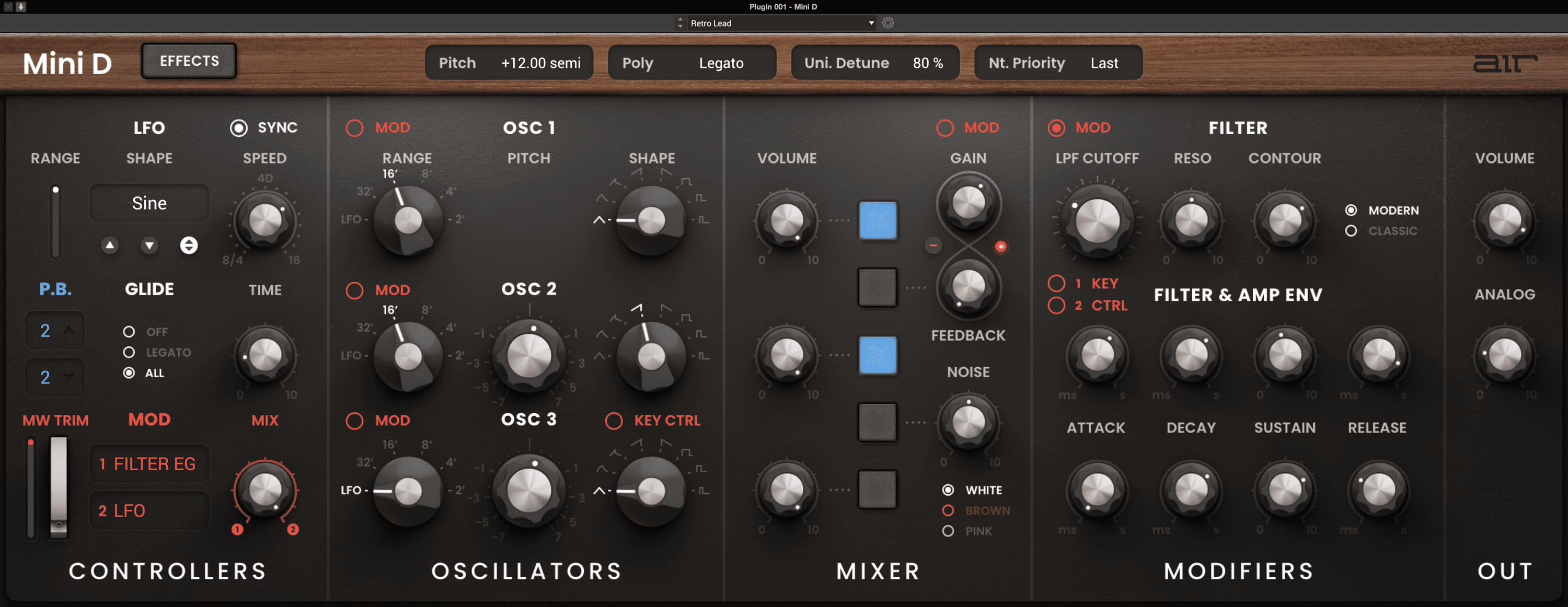 AIR Mini D Synthesizer Plug-in | Sweetwater