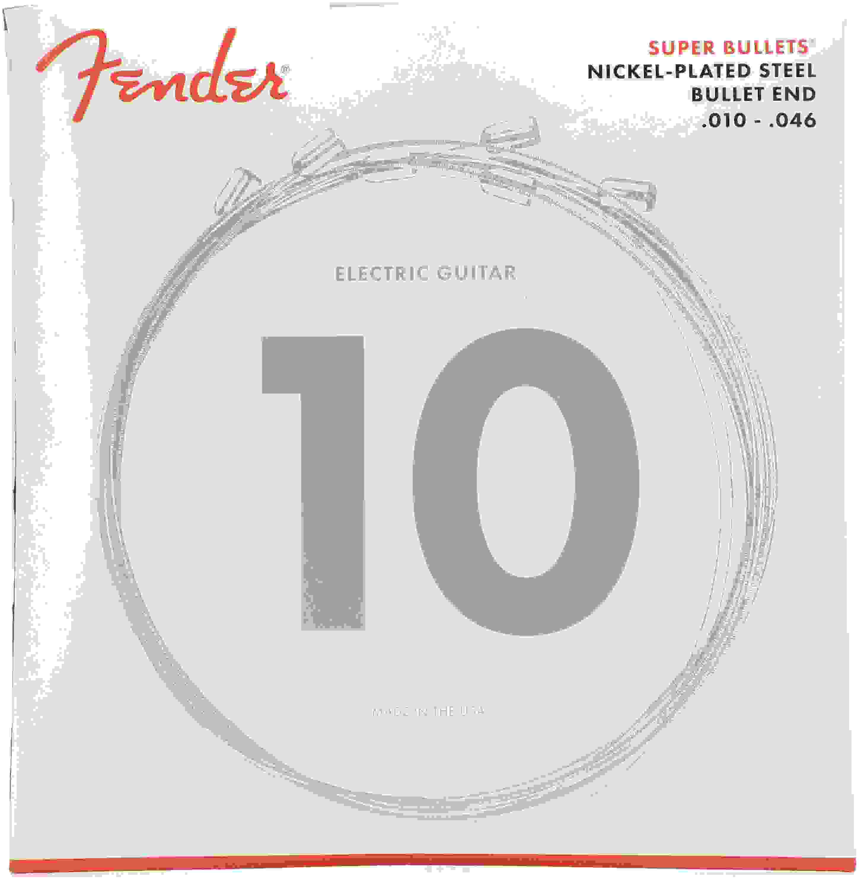 Fender 3250R Super Bullets Nickel Steel Electric Strings - .010-.046 ...