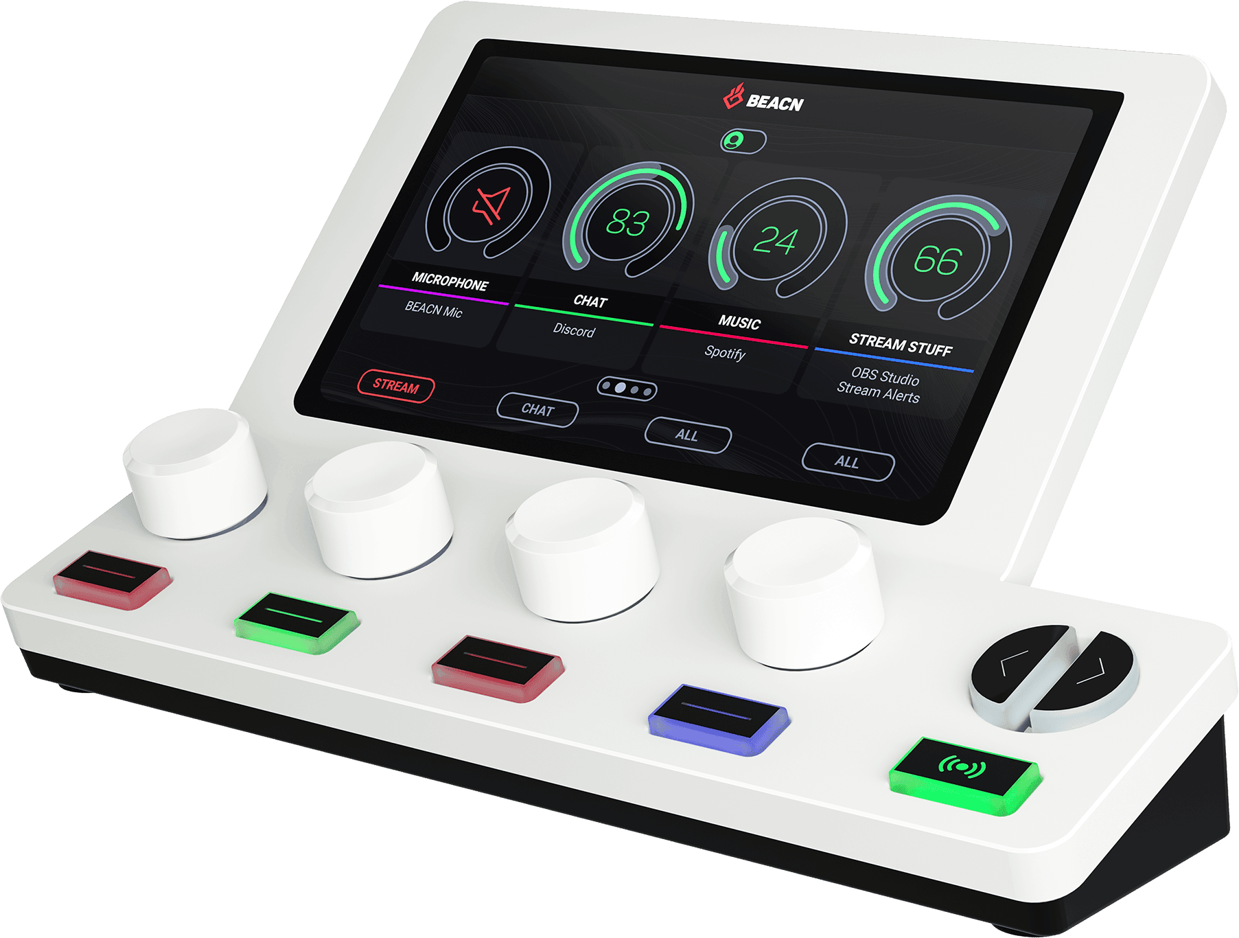 BEACN Mix Create Audio Controller - White | Sweetwater