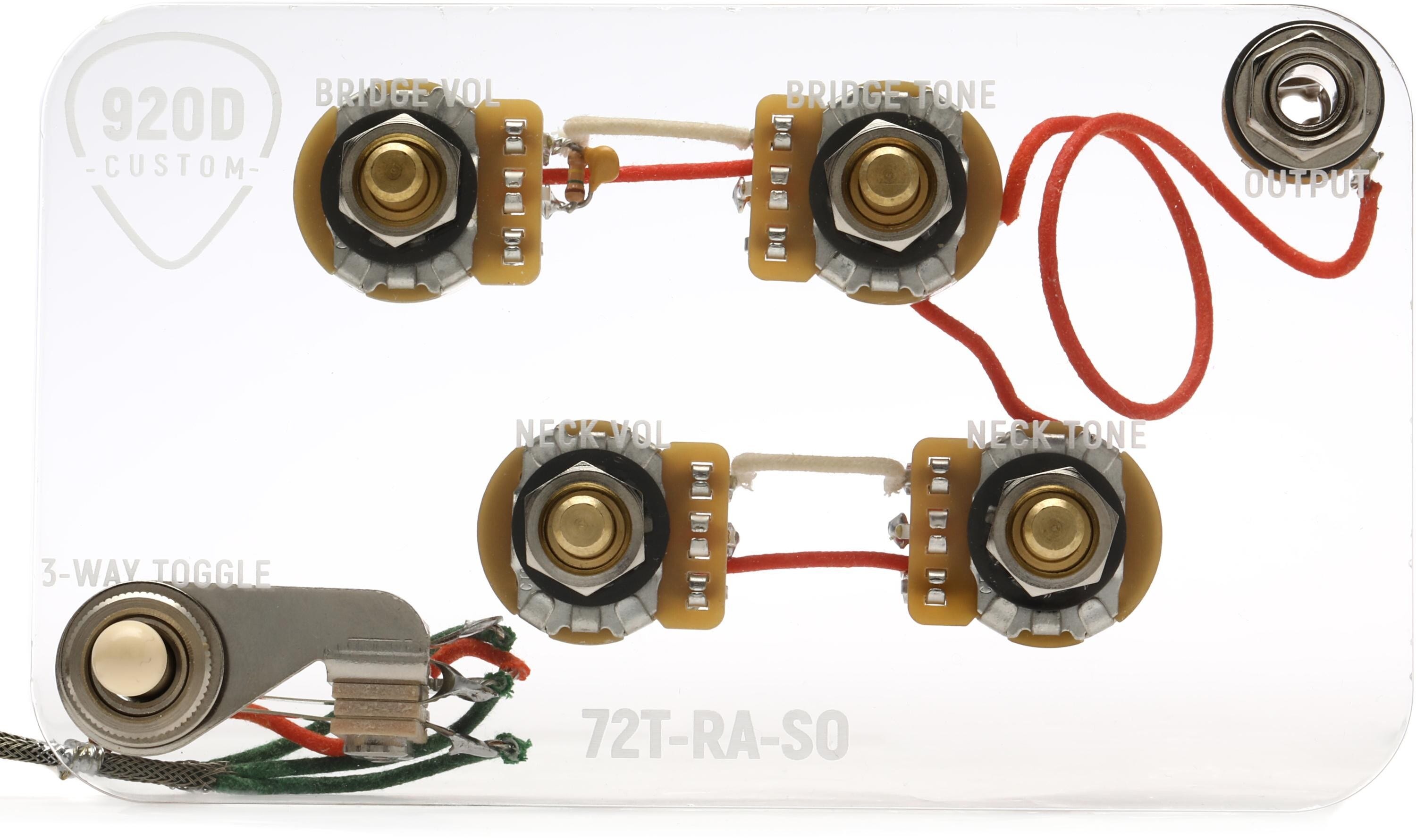 920D Custom 72T-RA-SO 72 Deluxe Telecaster Wiring Harness Upgrade ...