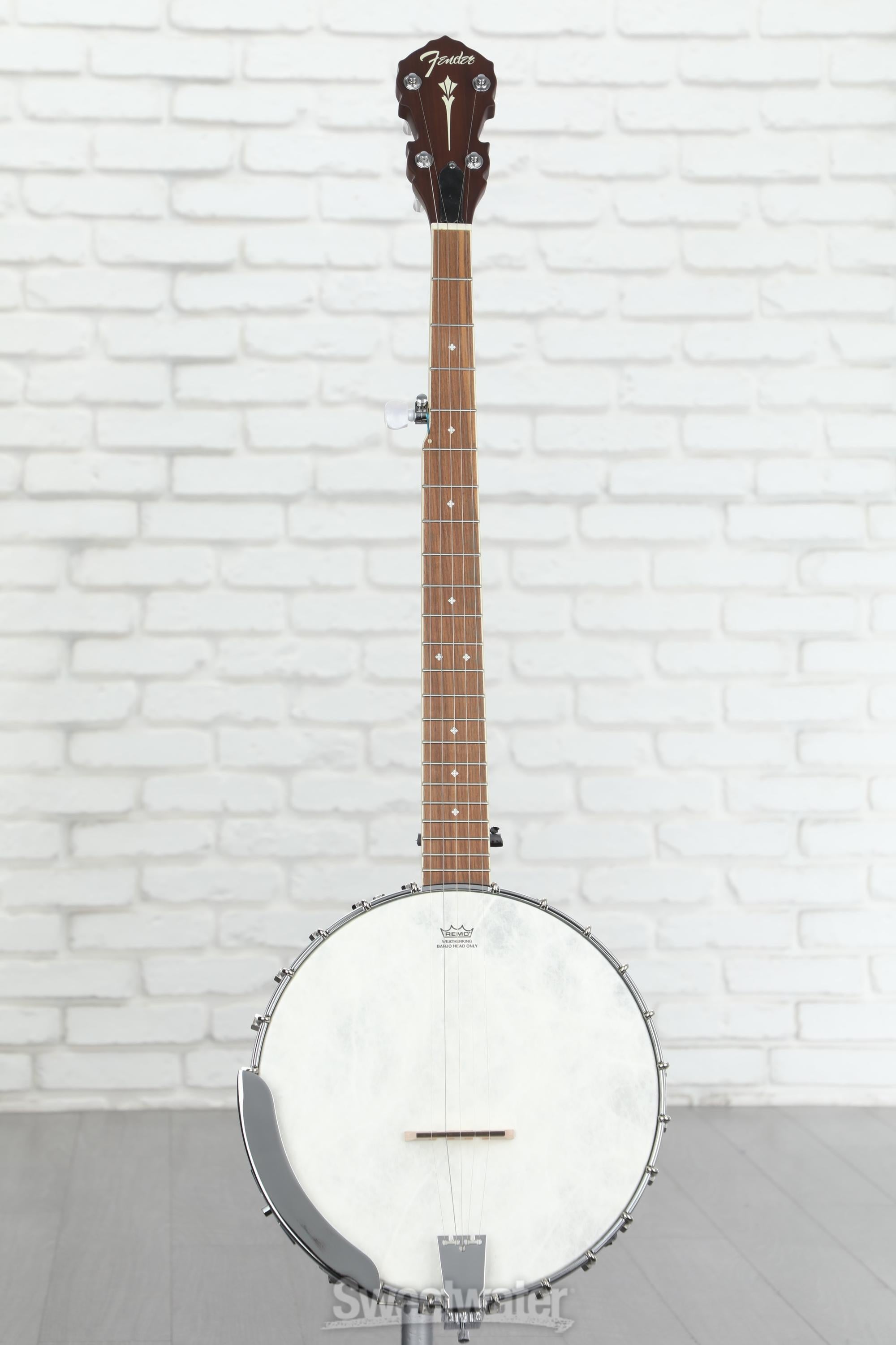 Fender PB-180E Acoustic-electric Banjo - Natural, Walnut Fingerboard ...