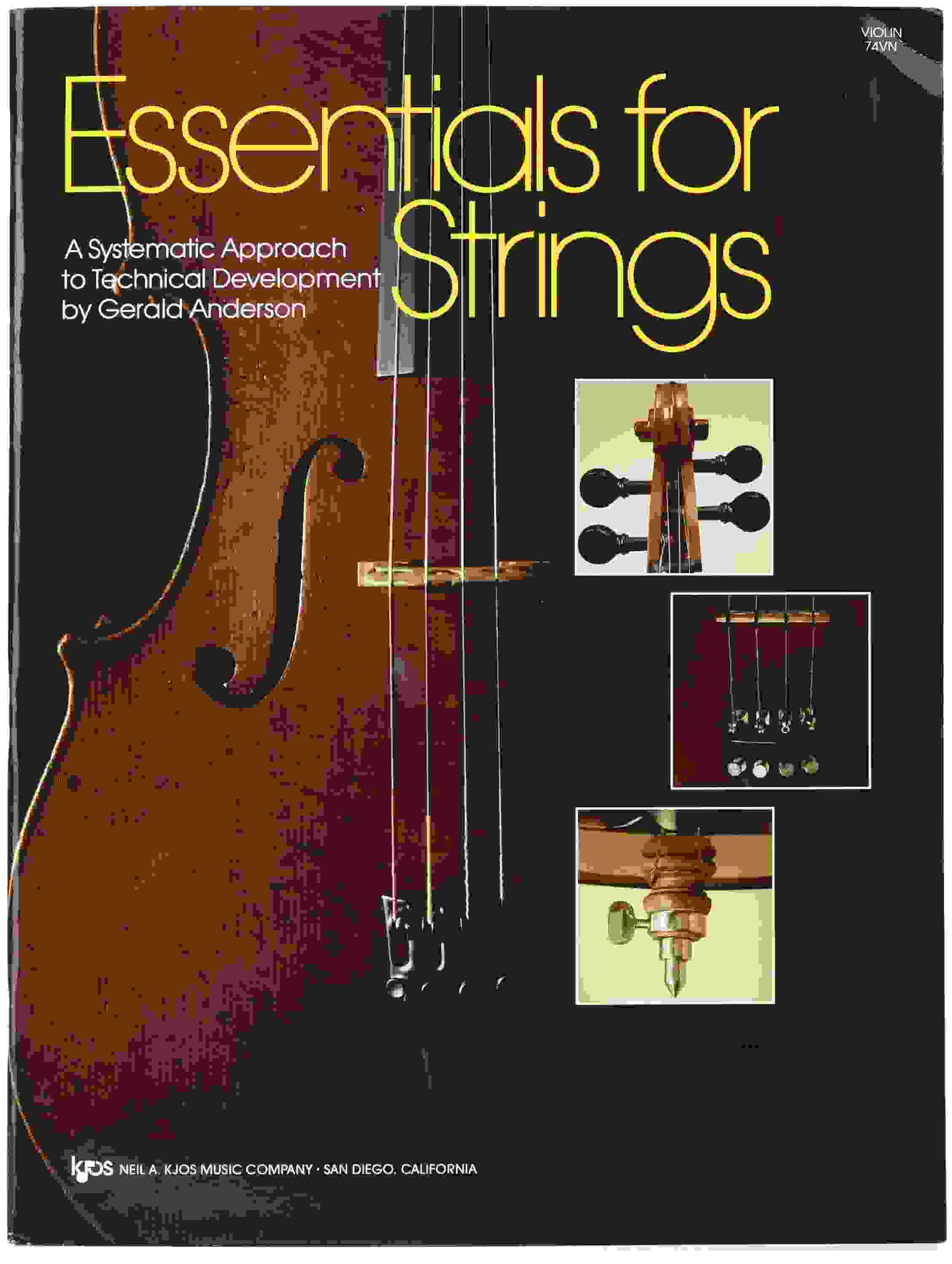 Kjos Essentials for Strings A Systematic Approach to Technical Development Book - Violin ...