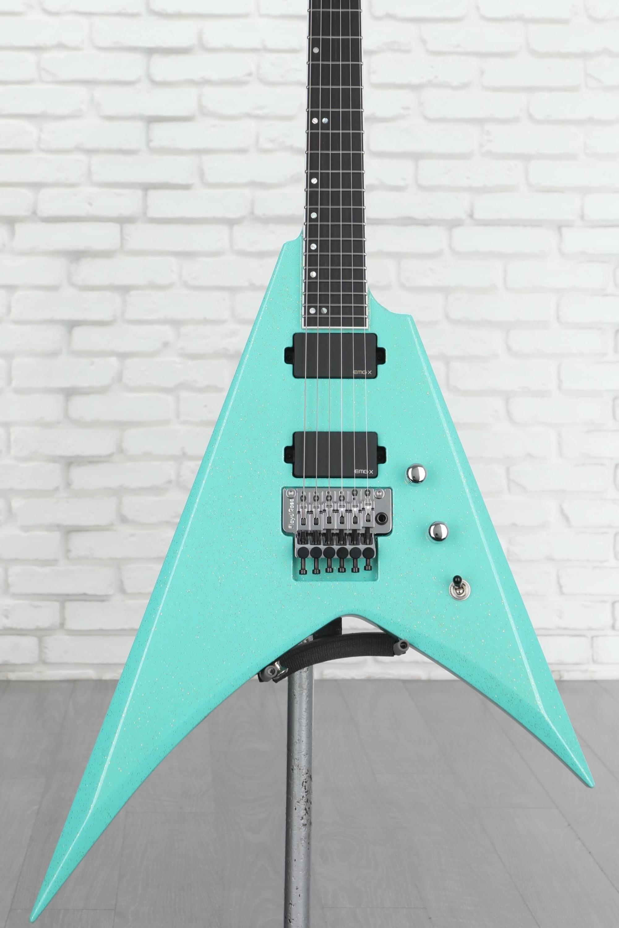 ESP USA V-II FR Electric Guitar - Midori Gold Sparkle | Sweetwater