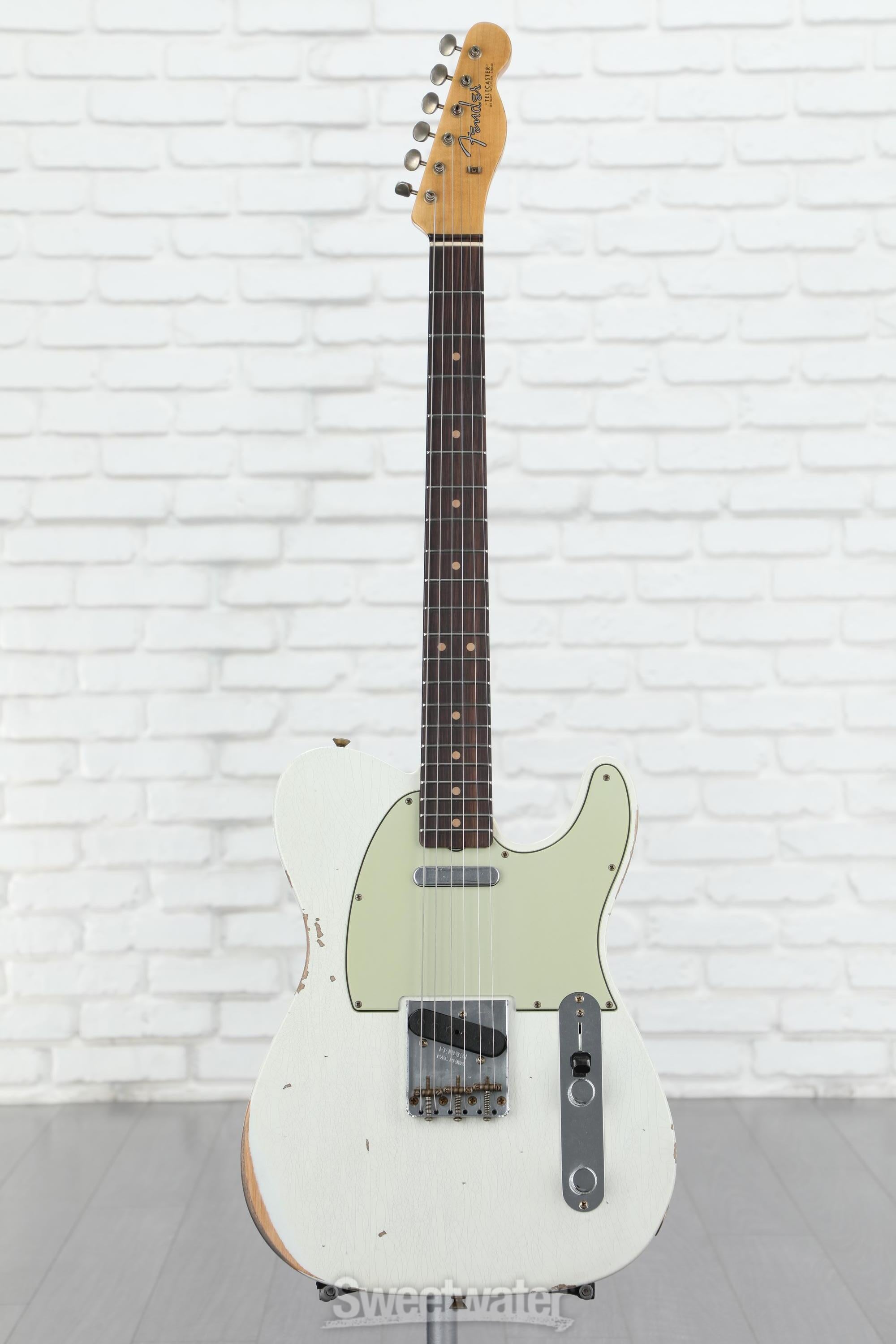 Fender Custom Shop '63 Telecaster Relic Electric Guitar - Aged Olympic ...