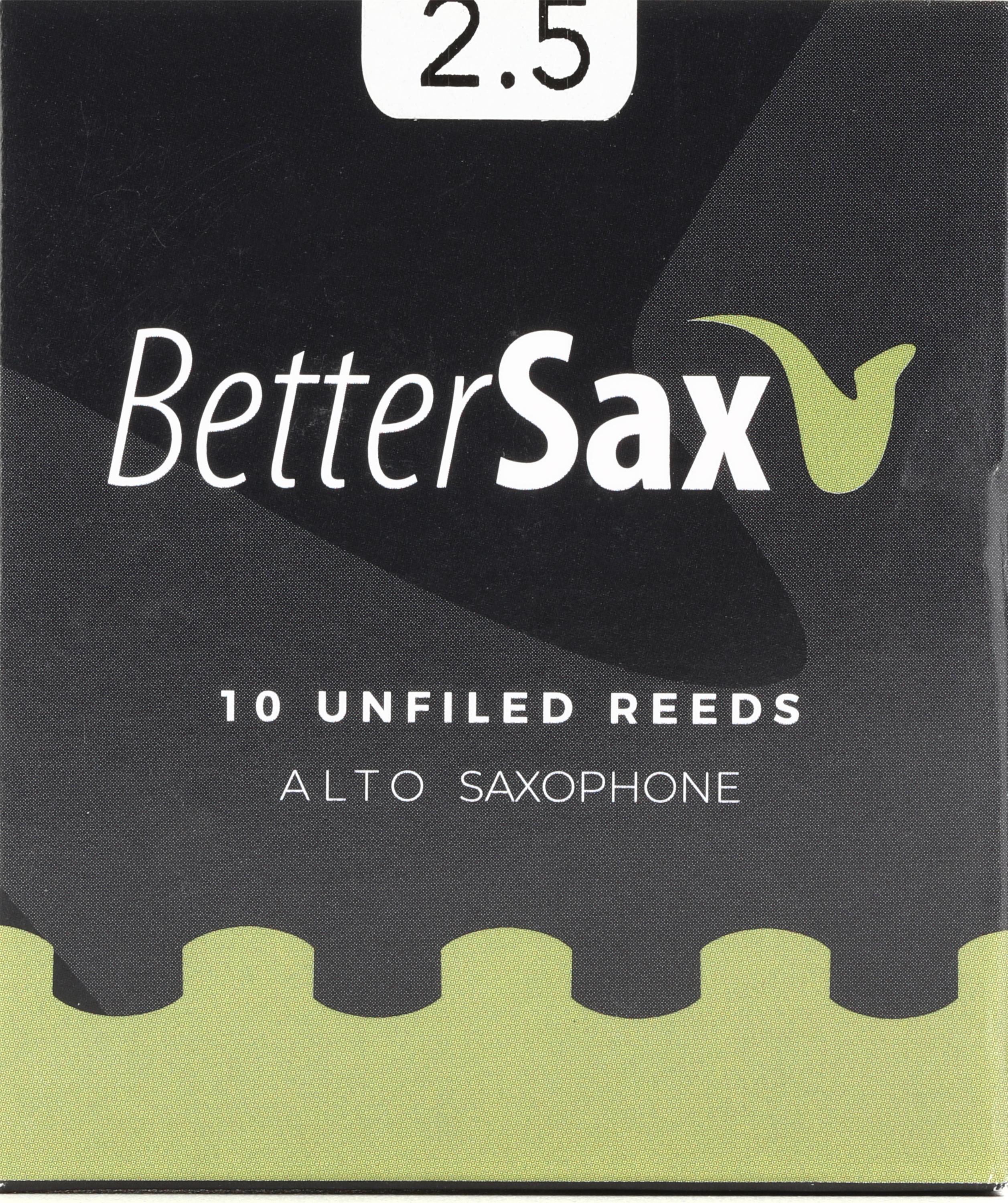 BetterSax Alto Saxophone Jazz Cut Reeds - 2.5 (10-pack) | Sweetwater