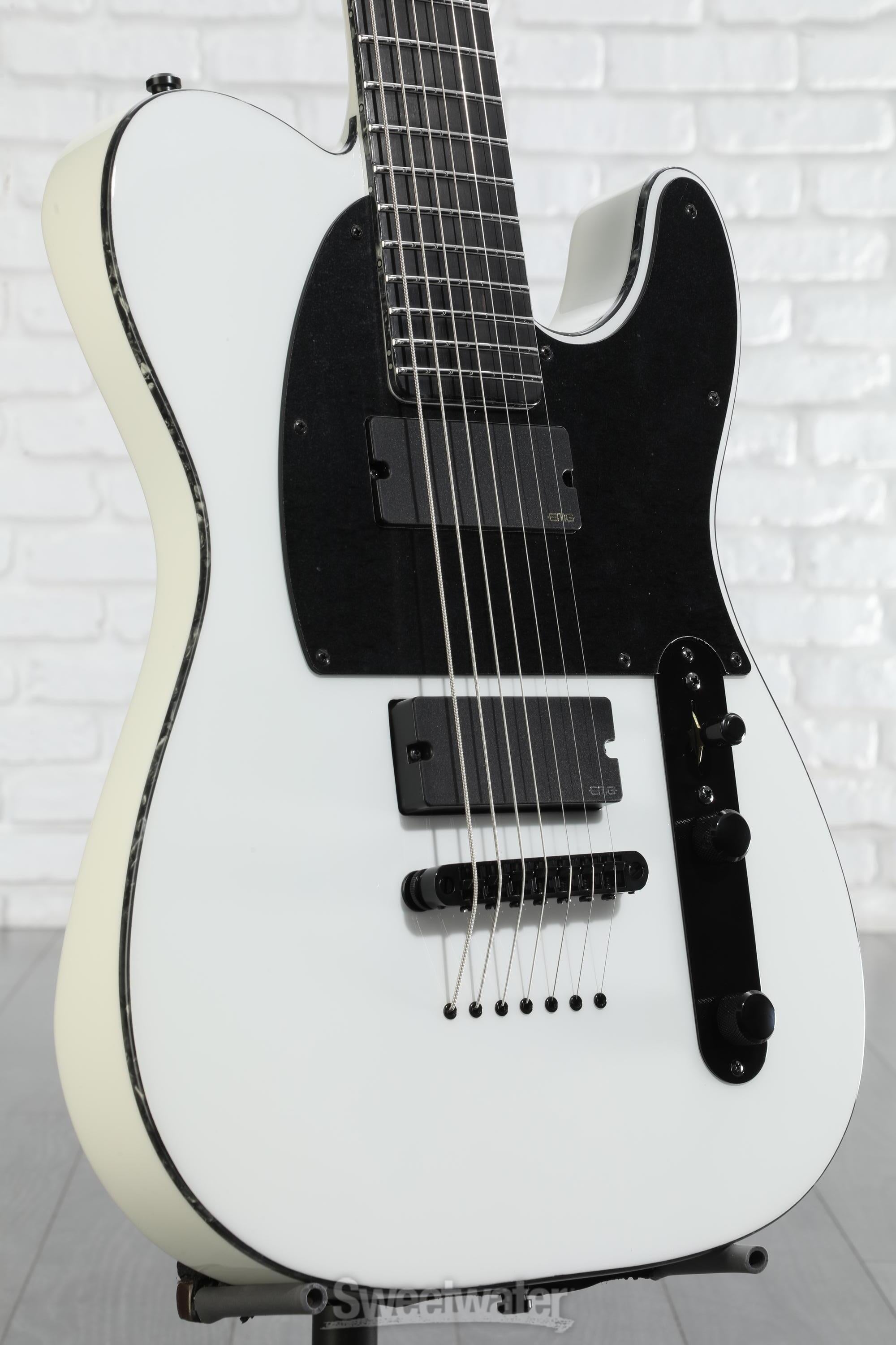 ESP E-II T-B7 Baritone Electric Guitar - Snow White | Sweetwater