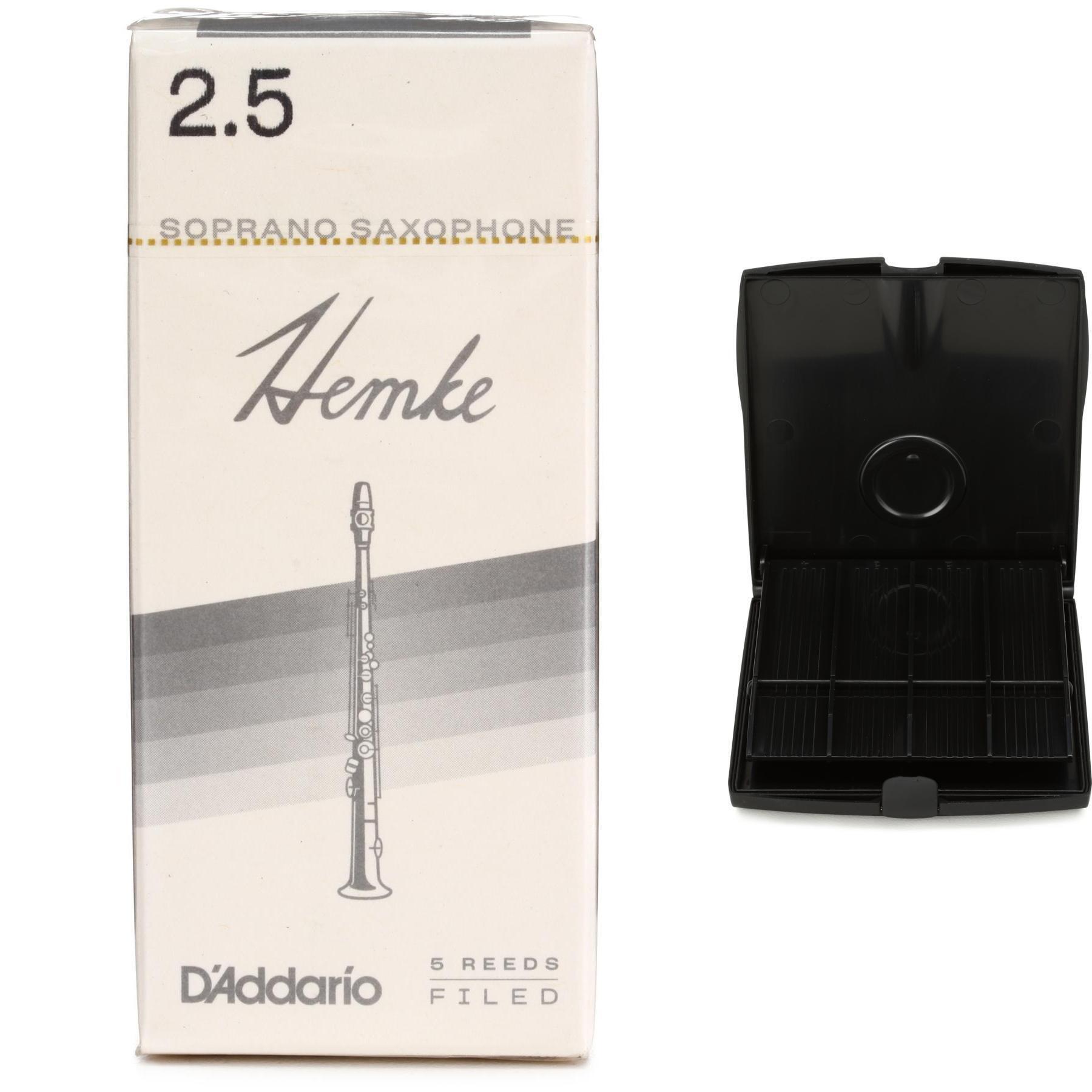 D'Addario Frederick L. Hemke Soprano Saxophone Reeds (5-pack) with Reed ...