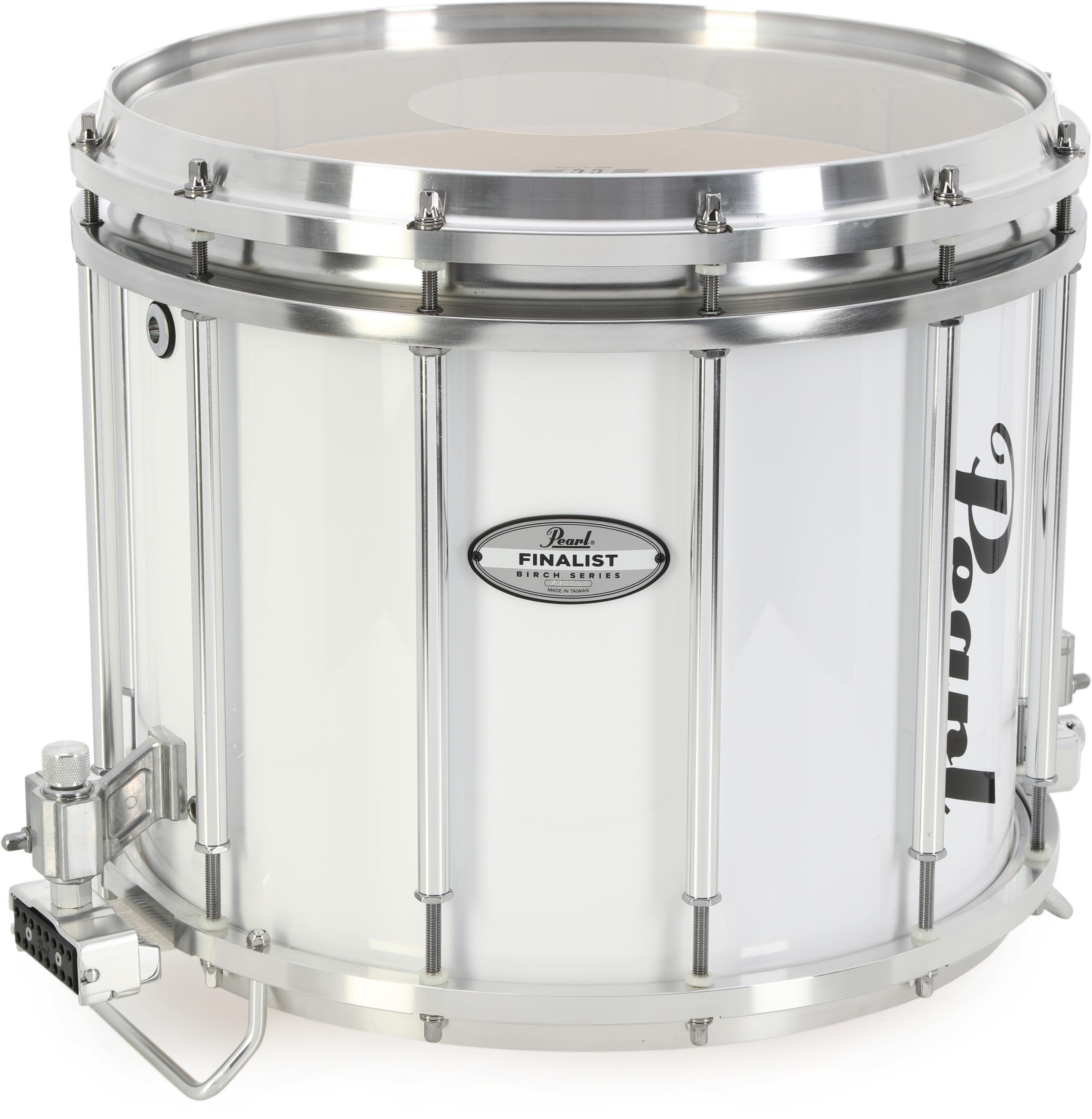 Pearl Finalist Marching Snare Drum - 12 inch x 14 inch, Pure White ...