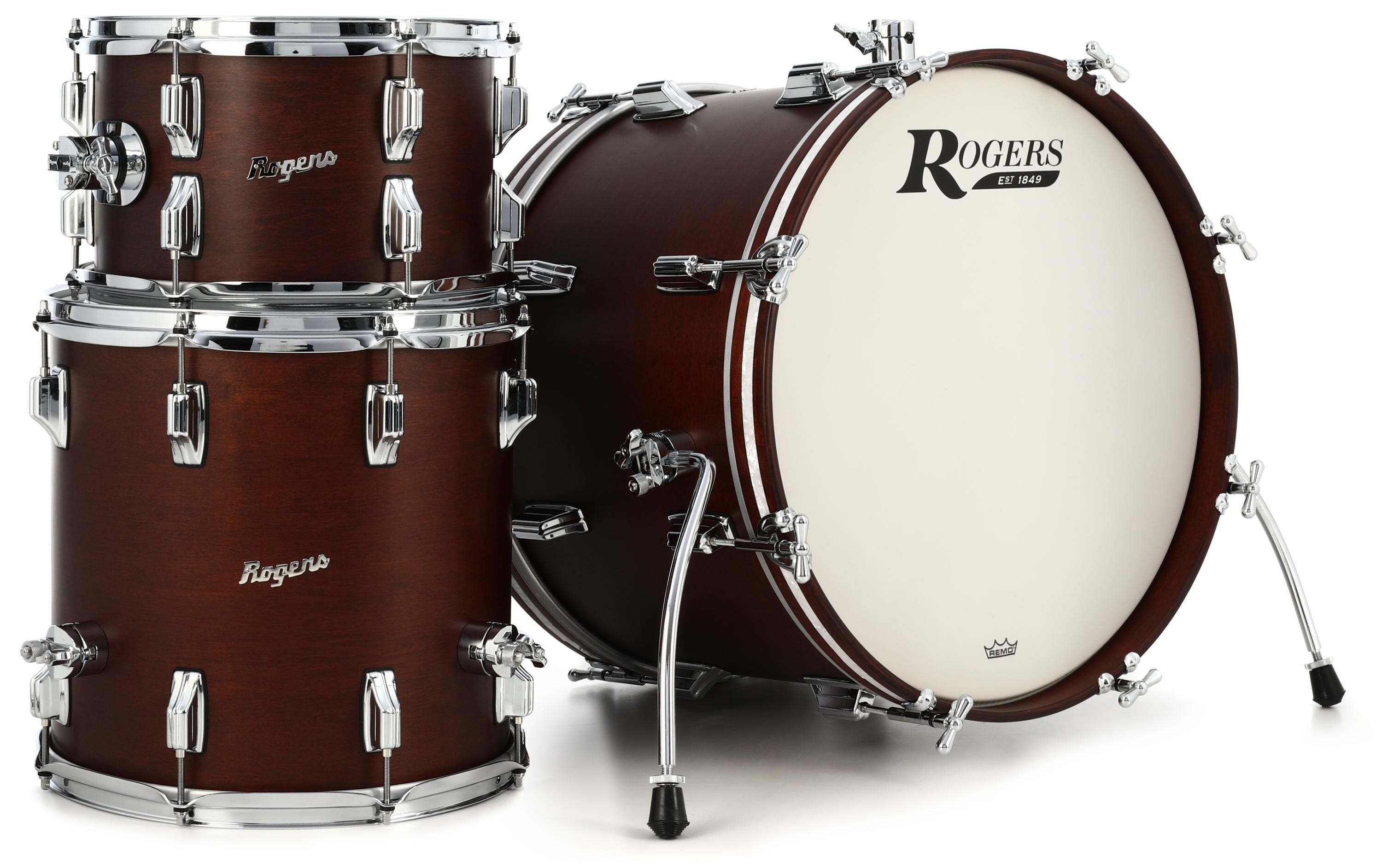 Rogers Drums Cleveland 3-piece Shell Pack - Satin Dark Mahogany w ...