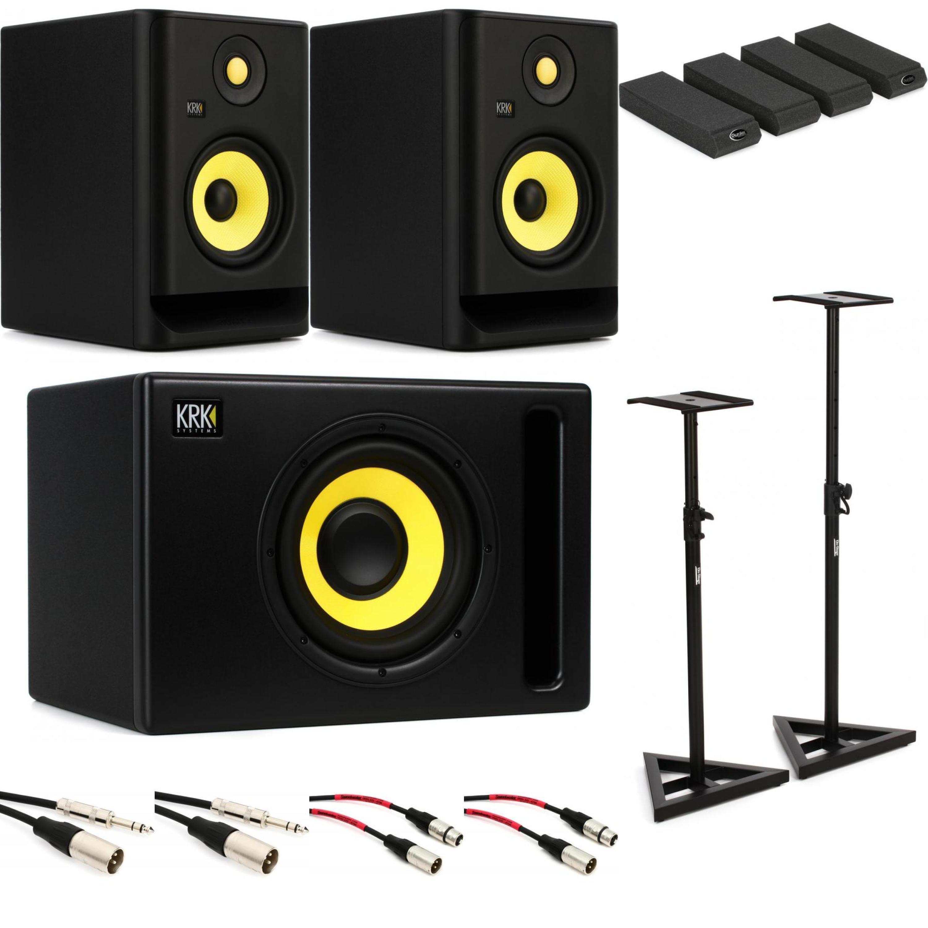 KRK ROKIT 5 G4 5 inch Powered Studio Monitor (Pair) Studio Bundle ...