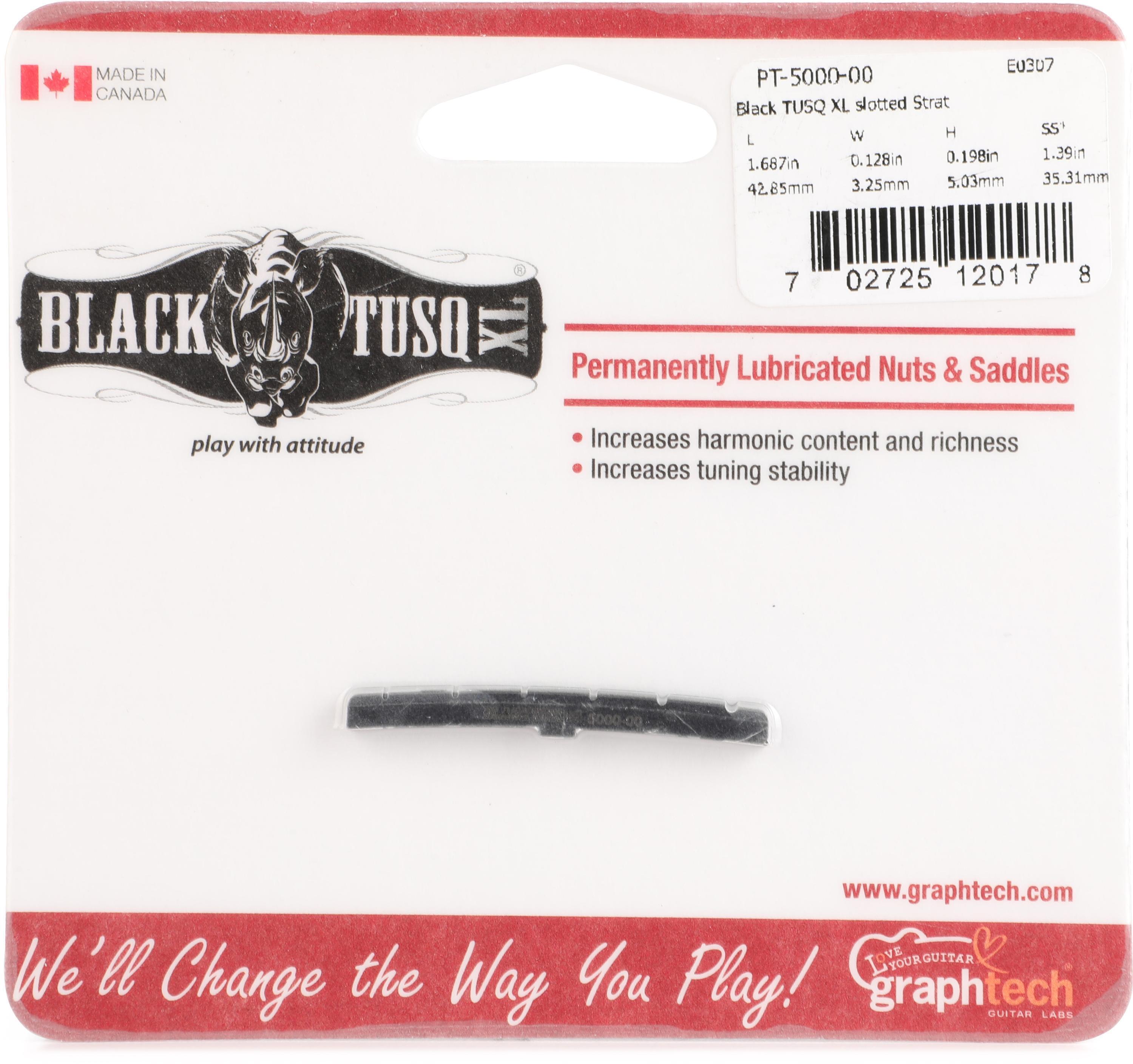 Graph Tech Model 5000-00 Slotted Fender-style Guitar Nut - Black TUSQ ...