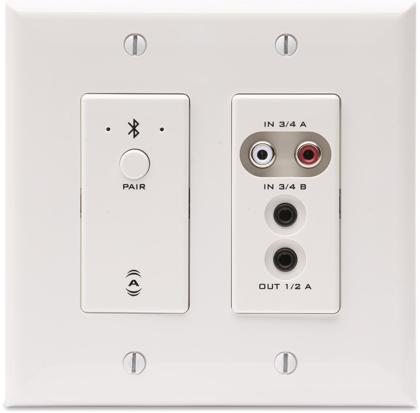 Attero Tech unD6IO-BT Dante Networked Audio Wall Plate | Sweetwater
