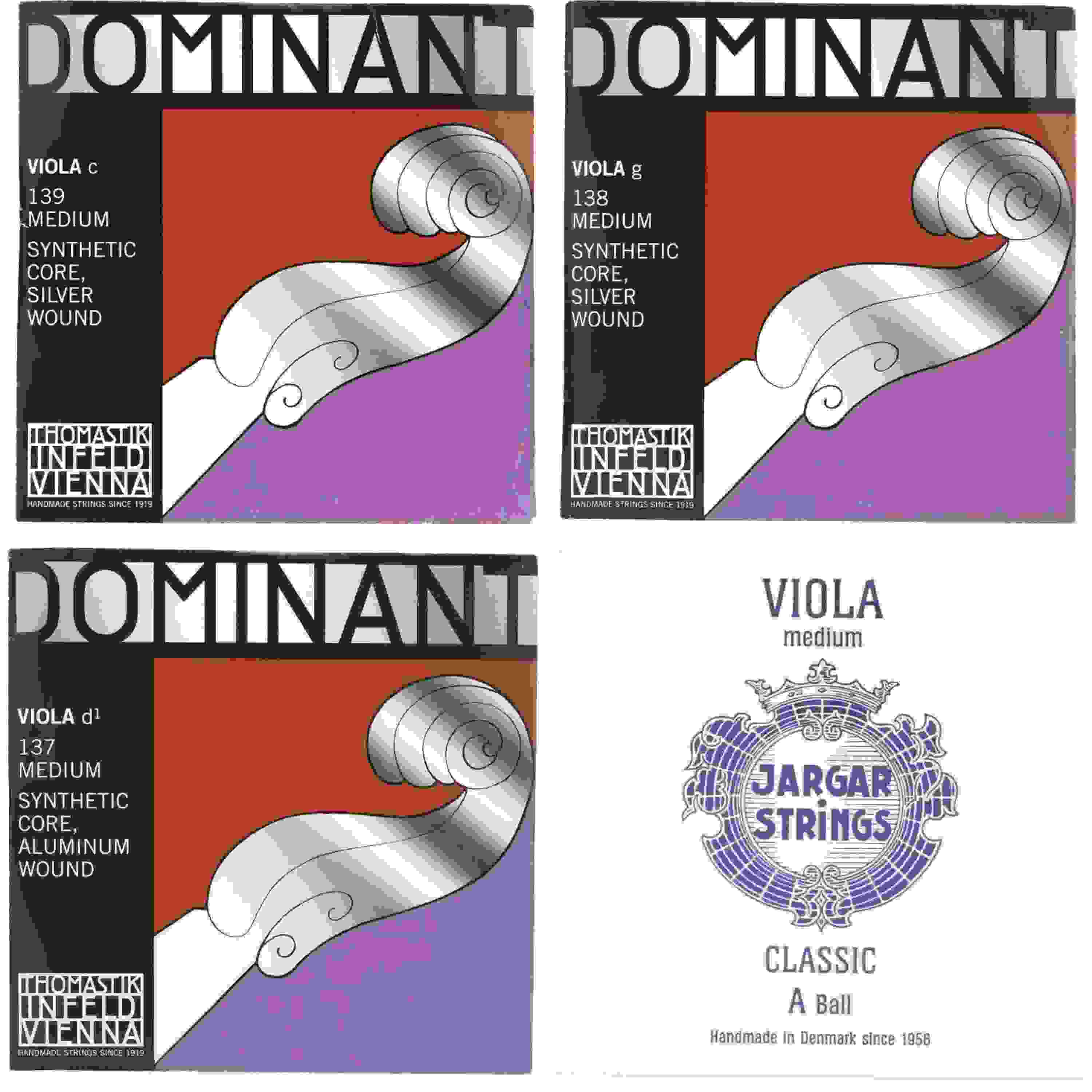 Thomastik-Infeld Dominant Viola Strings with Jargar A - Ball-end A string | Sweetwater