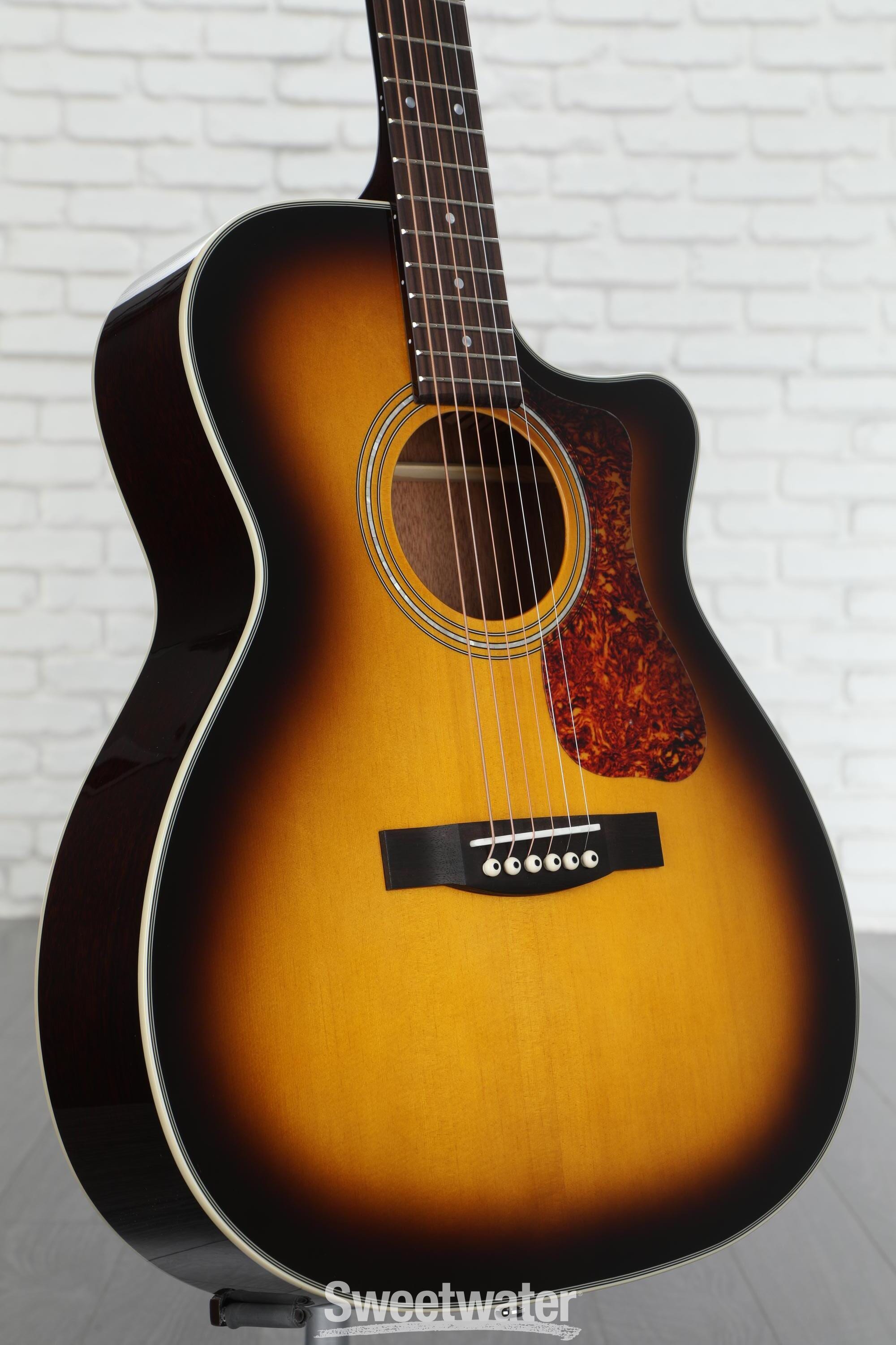 Guild OM-140CE Orchestra Acoustic-Electric Guitar - Antique Burst ...