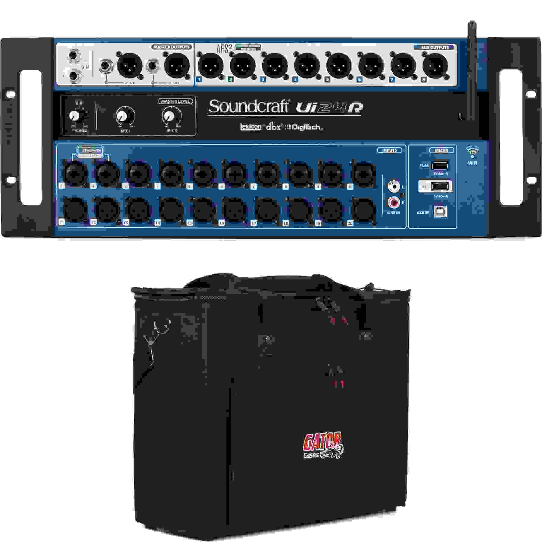 Soundcraft Ui24R Remote-controlled Digital Mixer with Rack Bag | Sweetwater