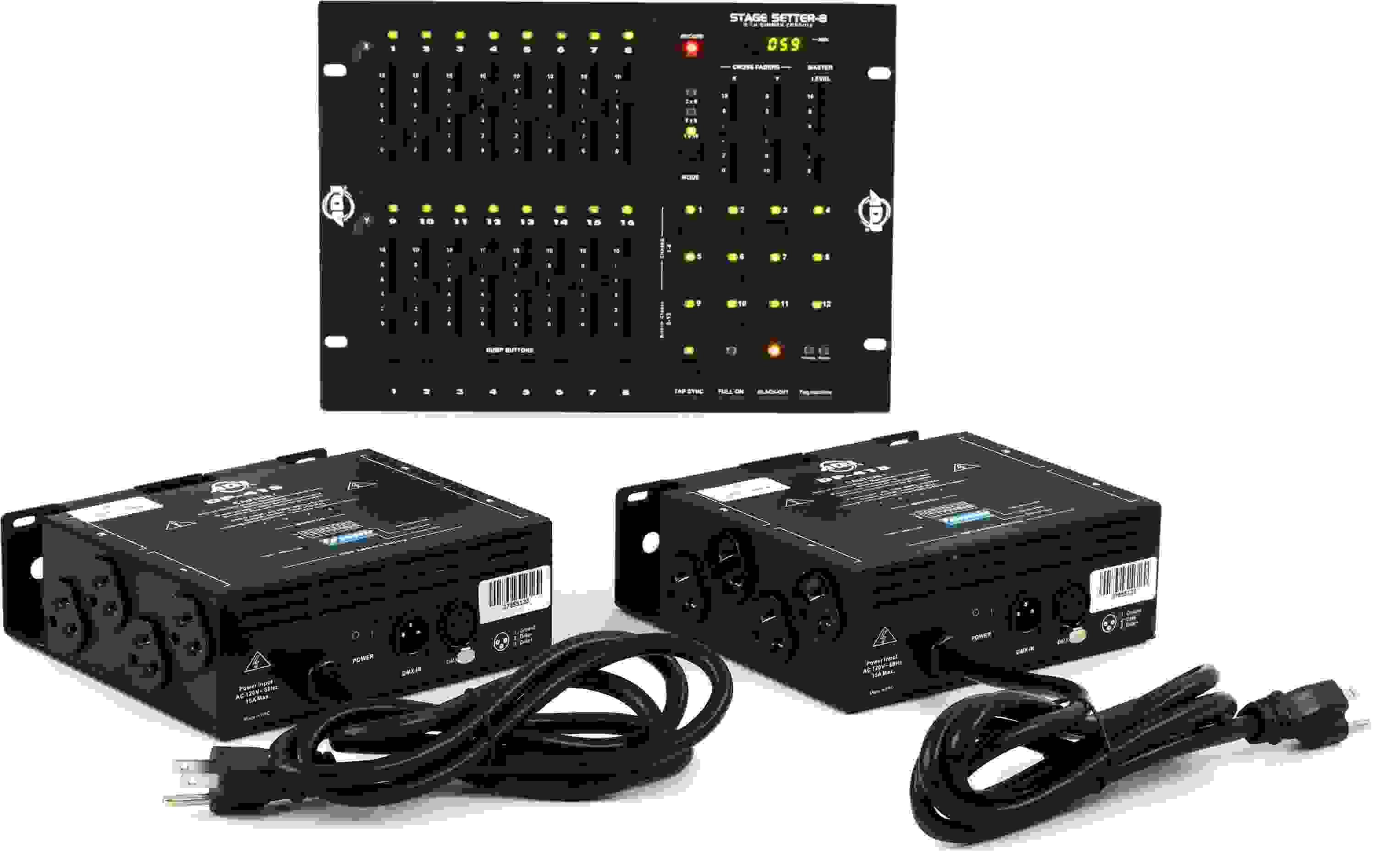 ADJ Stage Pak 1 Lighting Controller Package with Stage Setter-8 and Two ...