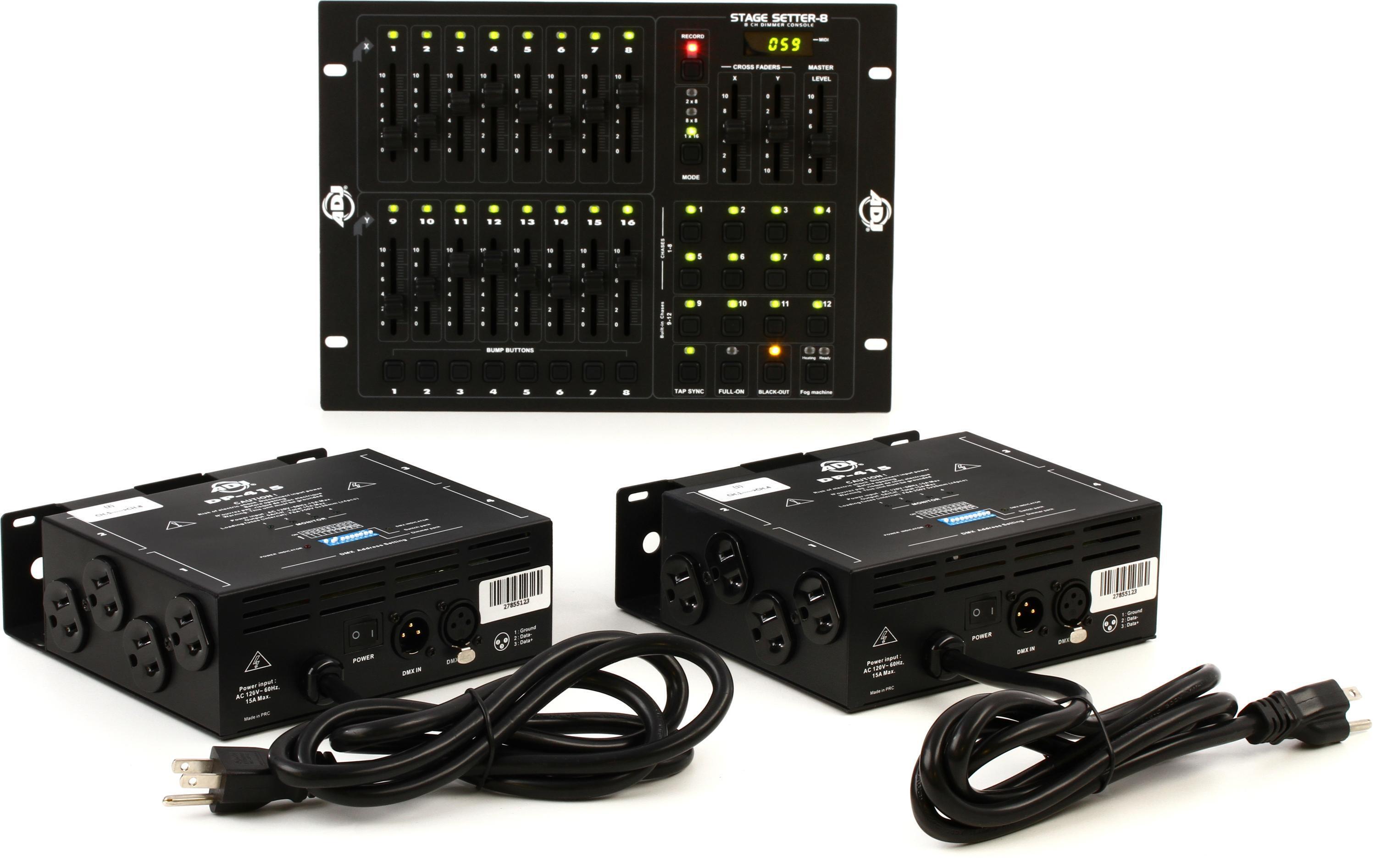 ADJ Stage Pak 1 Lighting Controller Package with Stage Setter-8 and Two ...