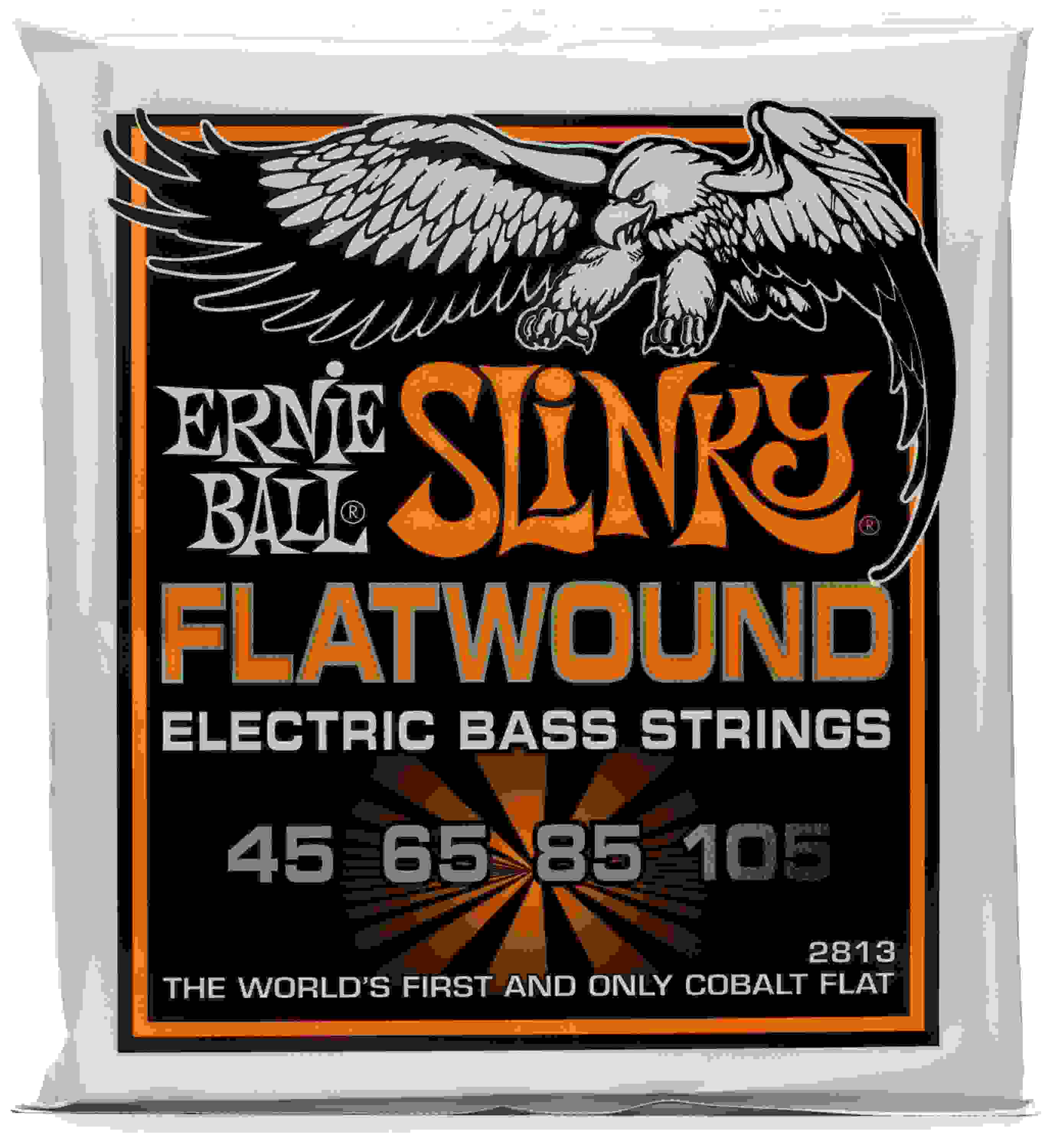 Ernie Ball 2813 Hybrid Slinky Flatwound Electric Bass Guitar Strings ...