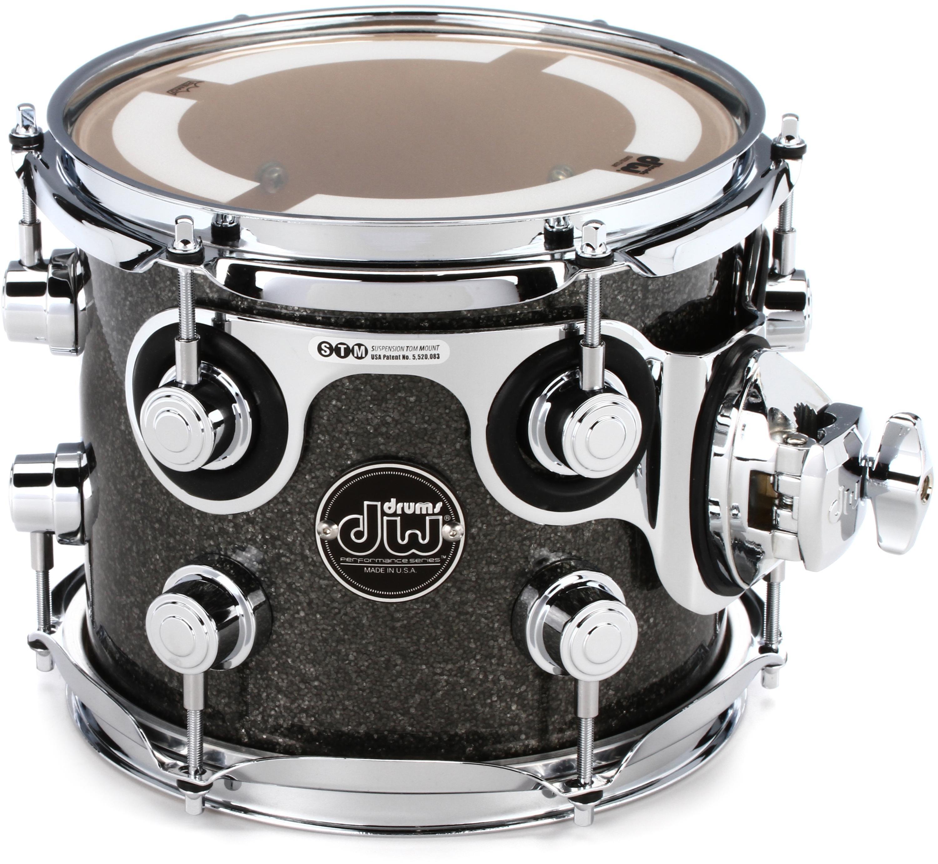 DW Performance Series Mounted Tom - 7 x 8 inch - Pewter Sparkle ...