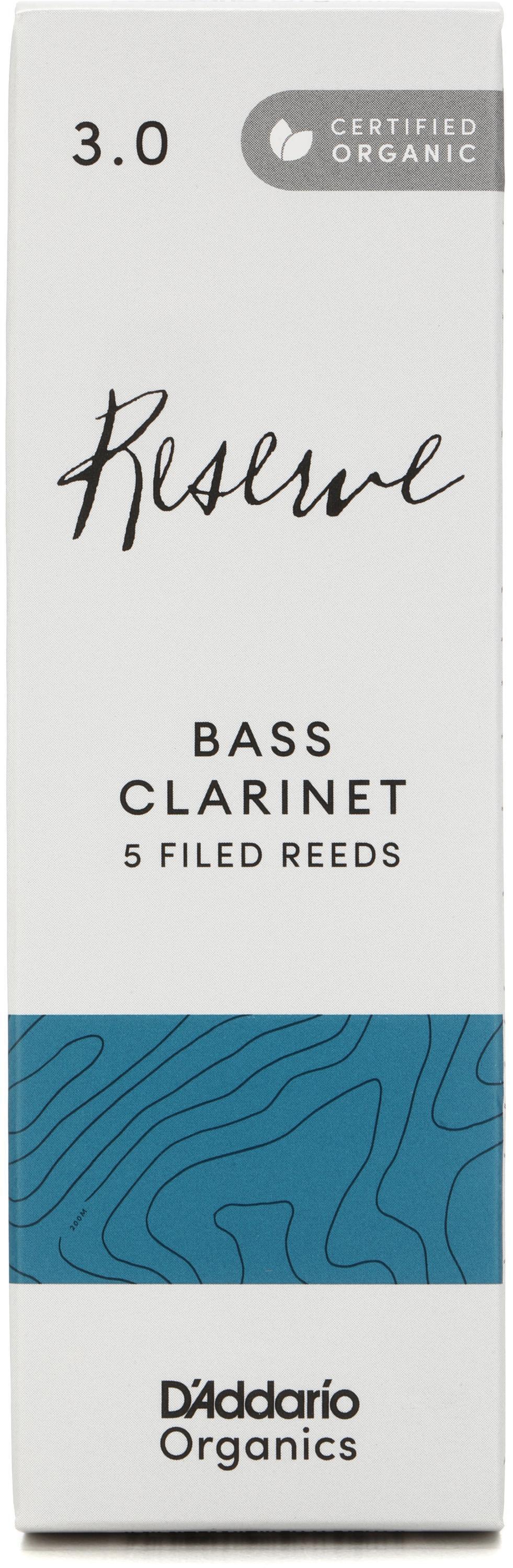 D'Addario Organics Reserve Bass Clarinet Reeds - 3.0 (5-pack) | Sweetwater