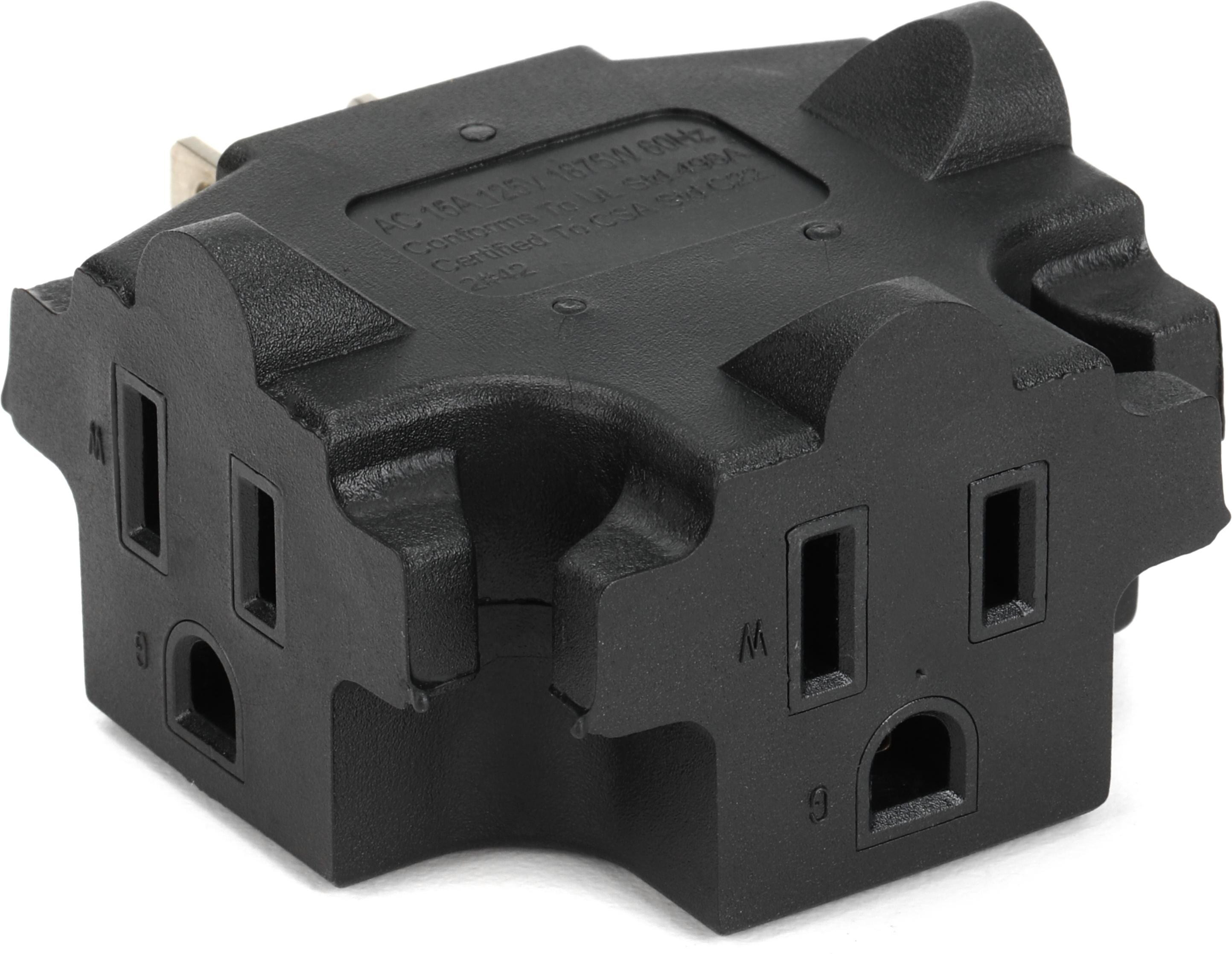 Accu-Cable EC3FER 3-outlet Edison Power Adapter | Sweetwater