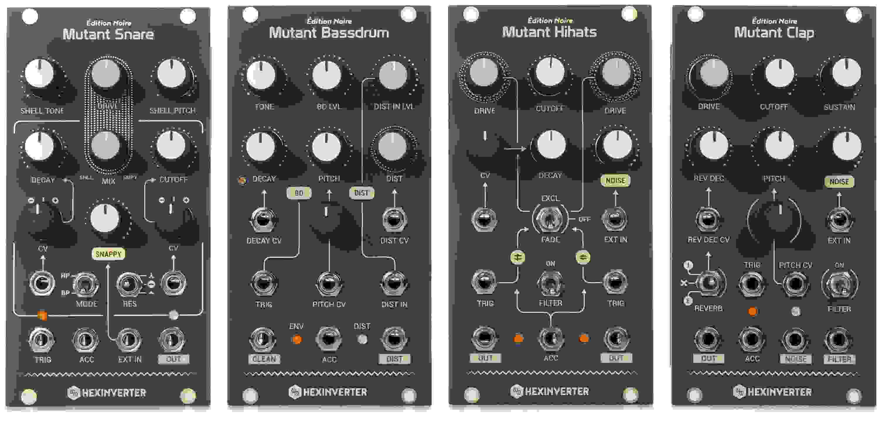 Erica Synths Hexinverter Mutant Drum Eurorack Bundle | Sweetwater