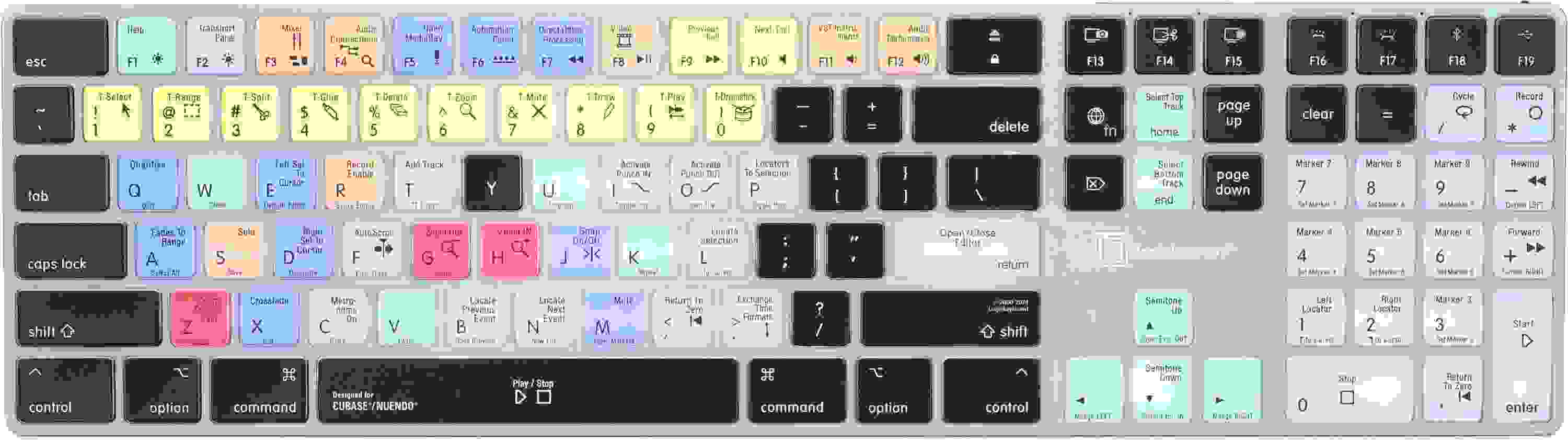 LogicKeyboard Titan Wireless Backlit Keyboard for Cubase and Nuendo ...