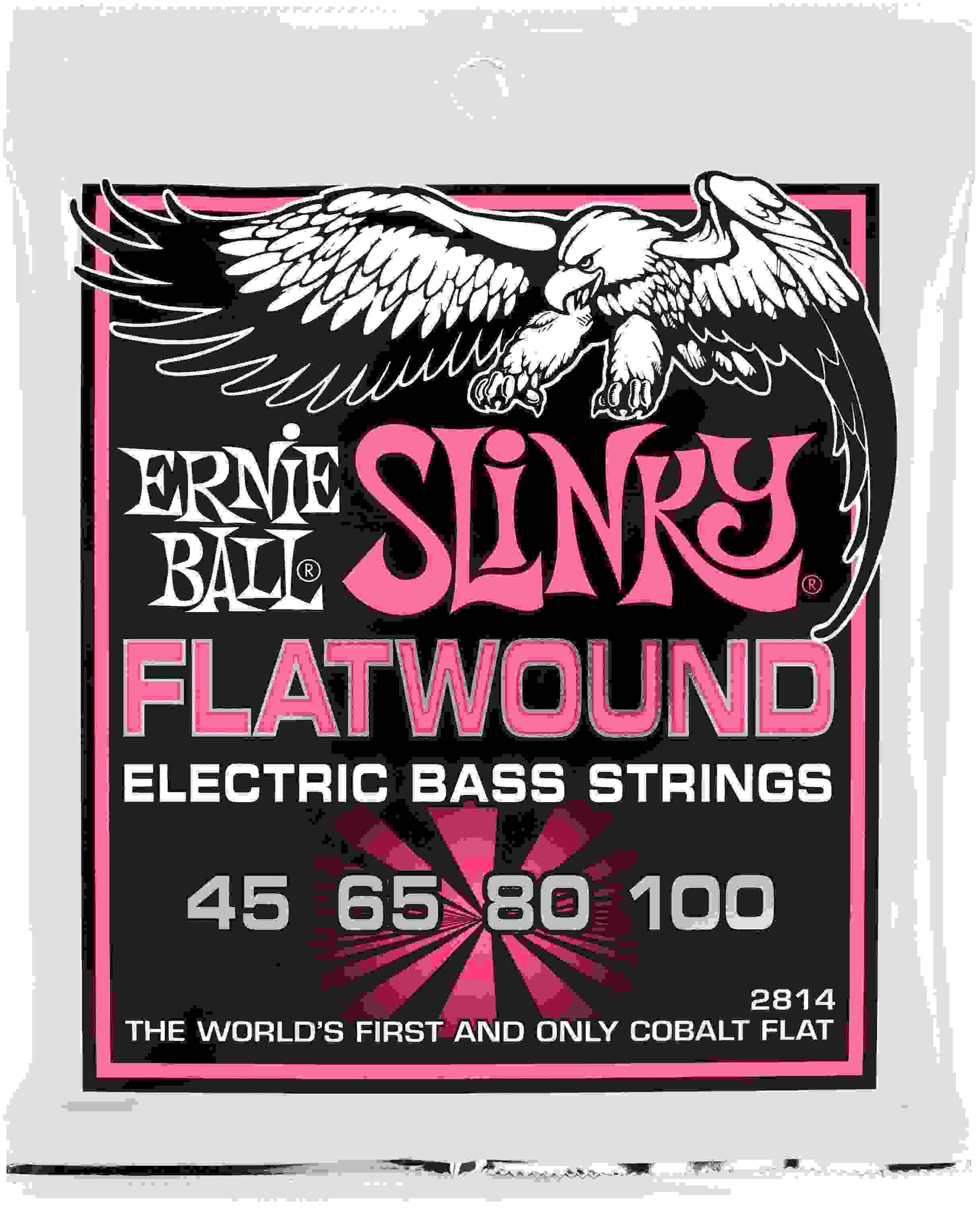 Ernie Ball 2814 Super Slinky Flatwound Electric Bass Guitar Strings ...