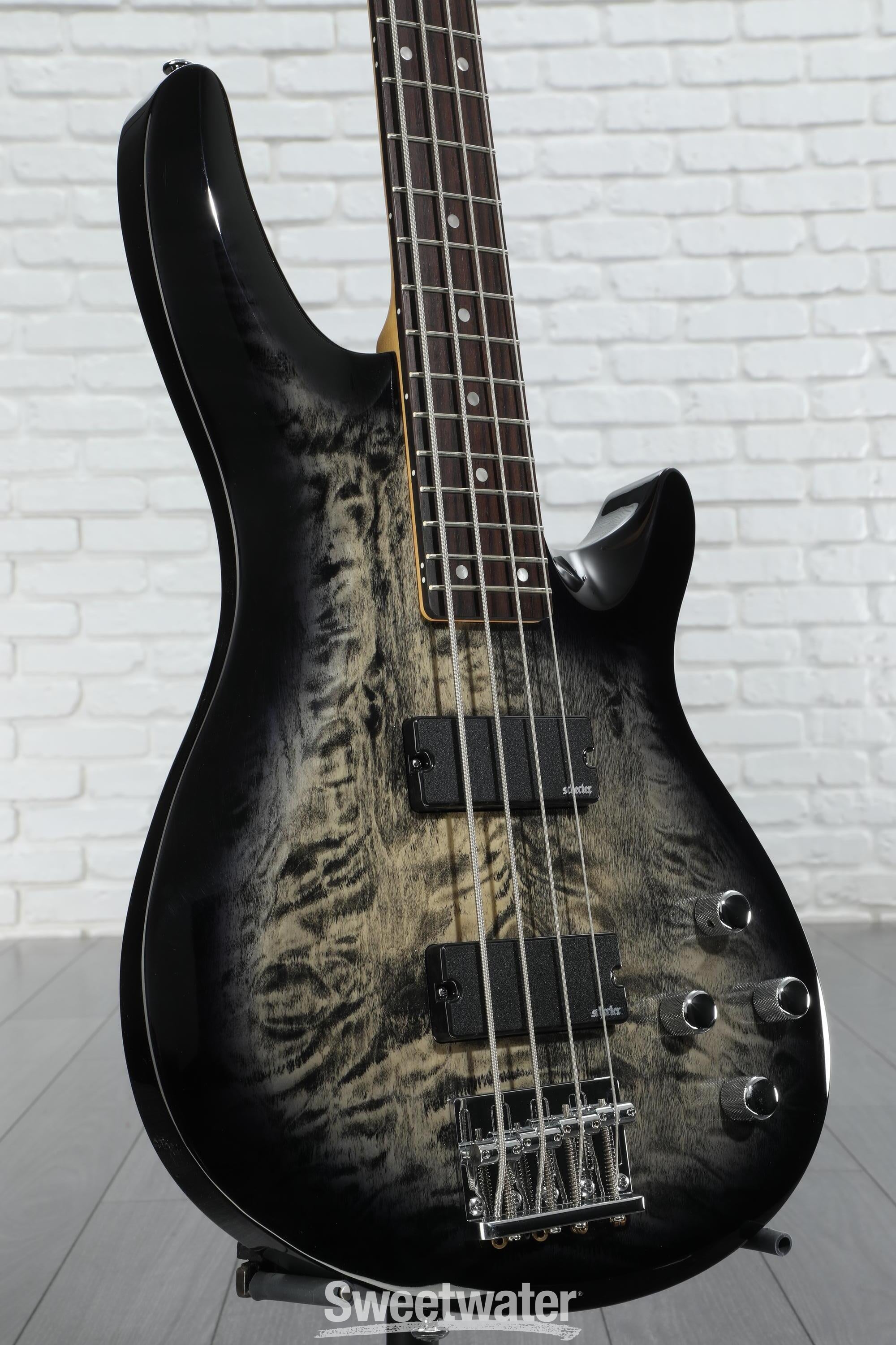 Schecter C-4 Plus Bass Guitar - Charcoal Burst | Sweetwater