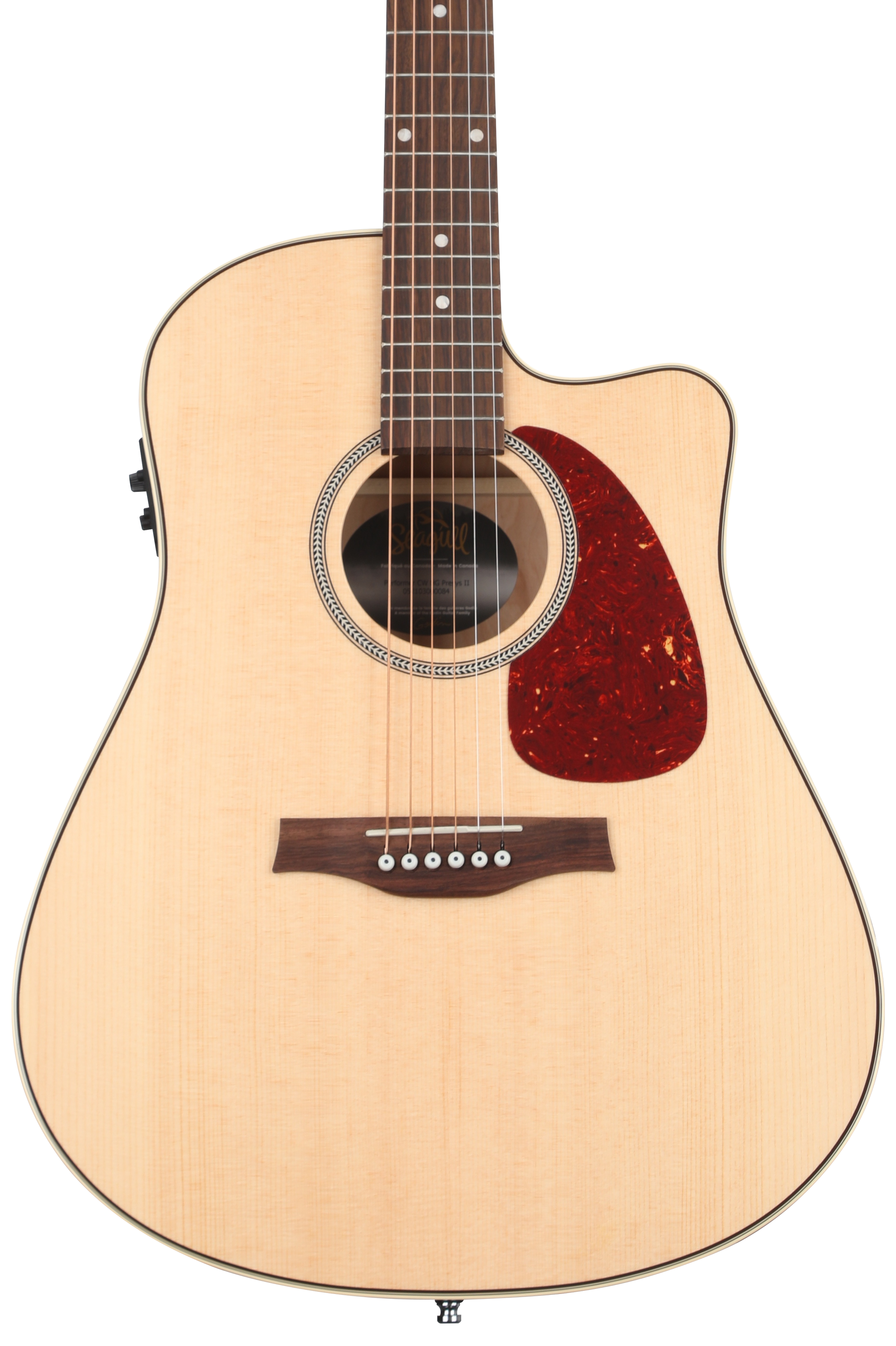 Seagull Guitars Performer Cutaway Flame Maple Dreadnought Acoustic ...