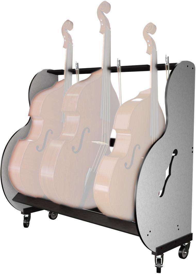 A&S Crafted Products The Band Room Double Bass Storage Rack - 3 Double ...
